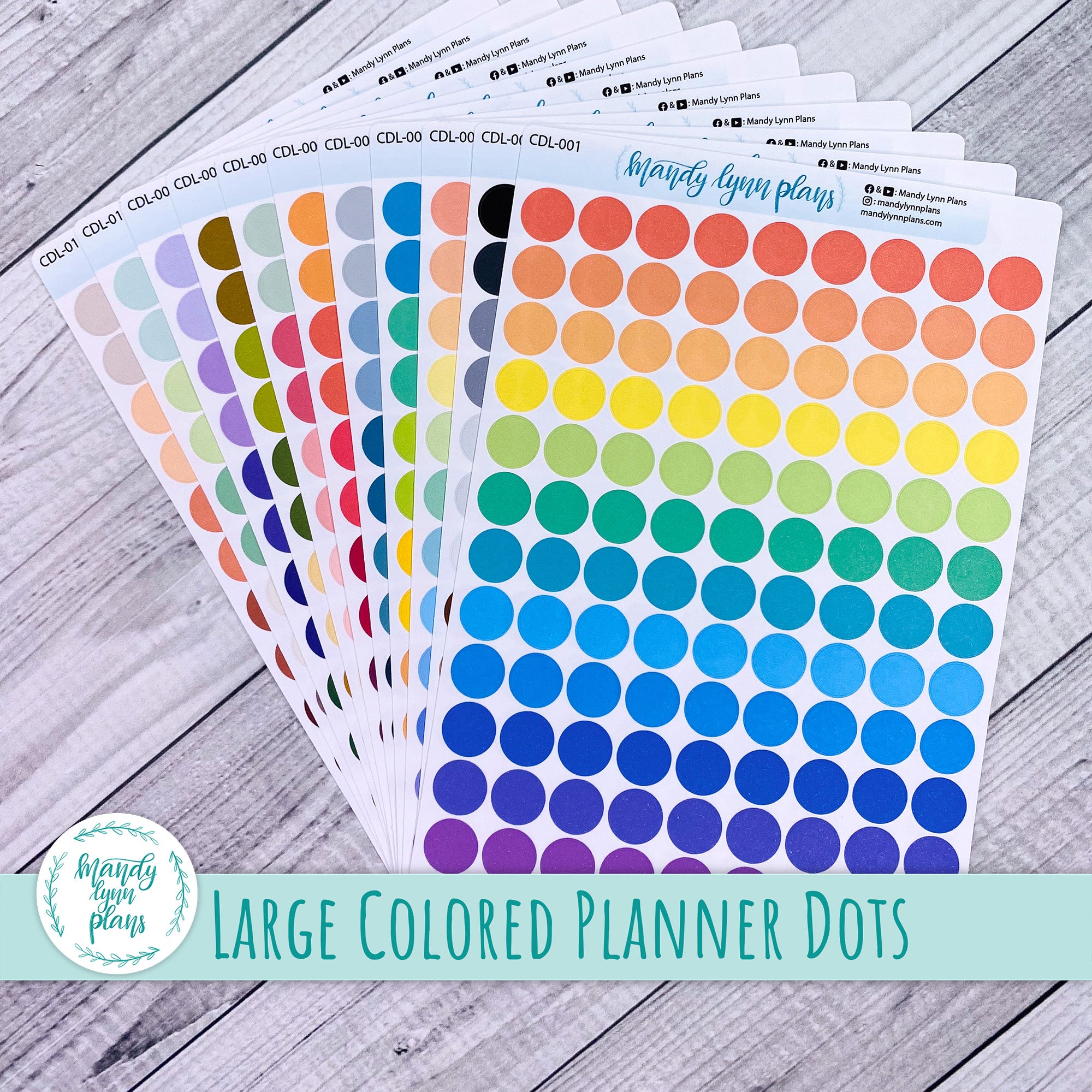 Large Colored Planner Dots – Mandy Lynn Plans