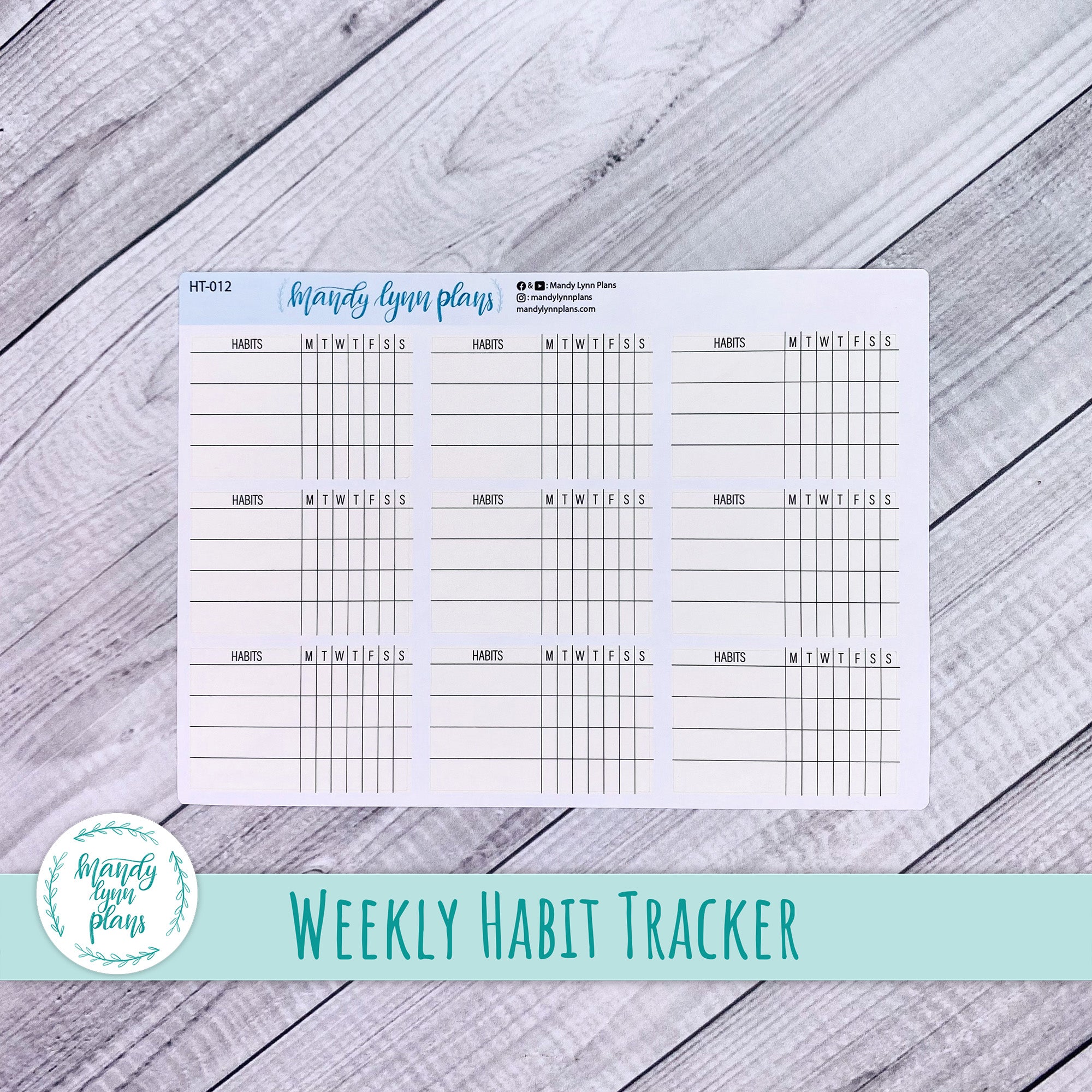Weekly Habit Tracker – Mandy Lynn Plans