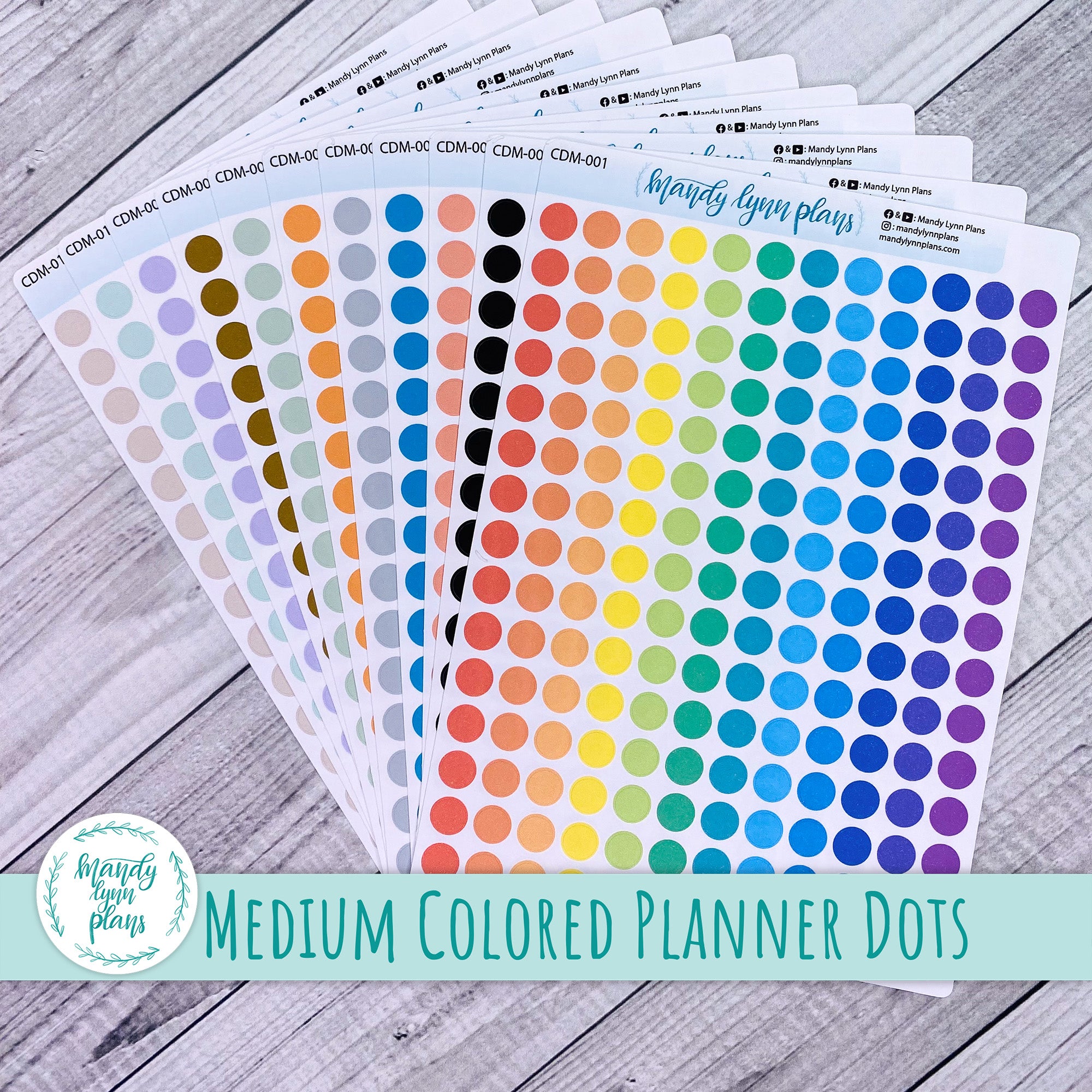 Medium Colored Planner Dots – Mandy Lynn Plans
