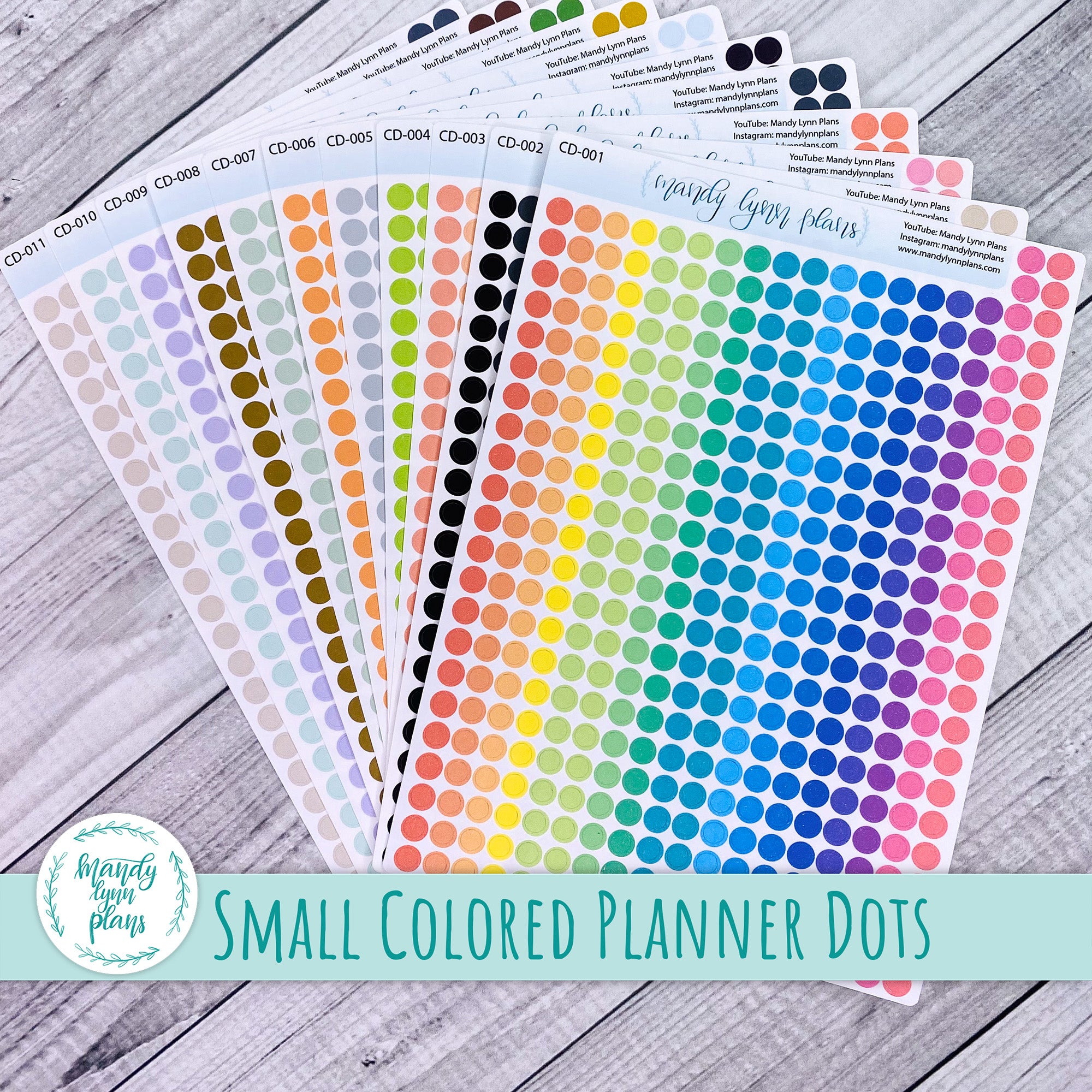 Small Colored Planner Dots – Mandy Lynn Plans