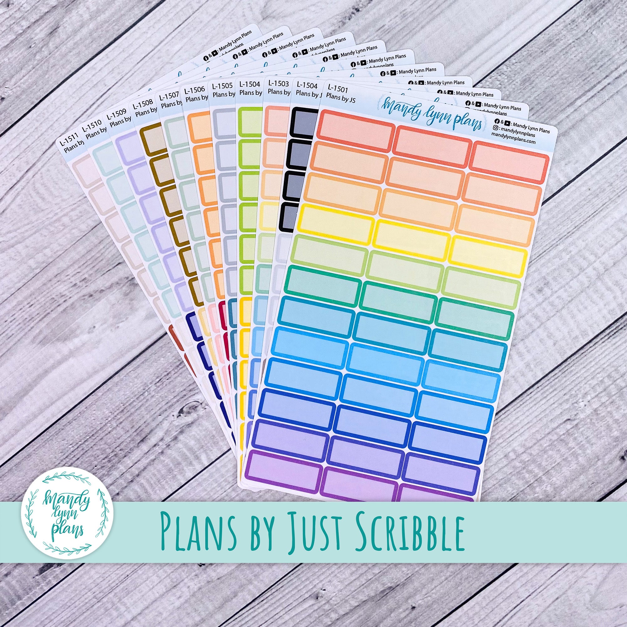 A5 Plans by Just Scribble Medium Labels || 1.5 Hour – Mandy Lynn Plans