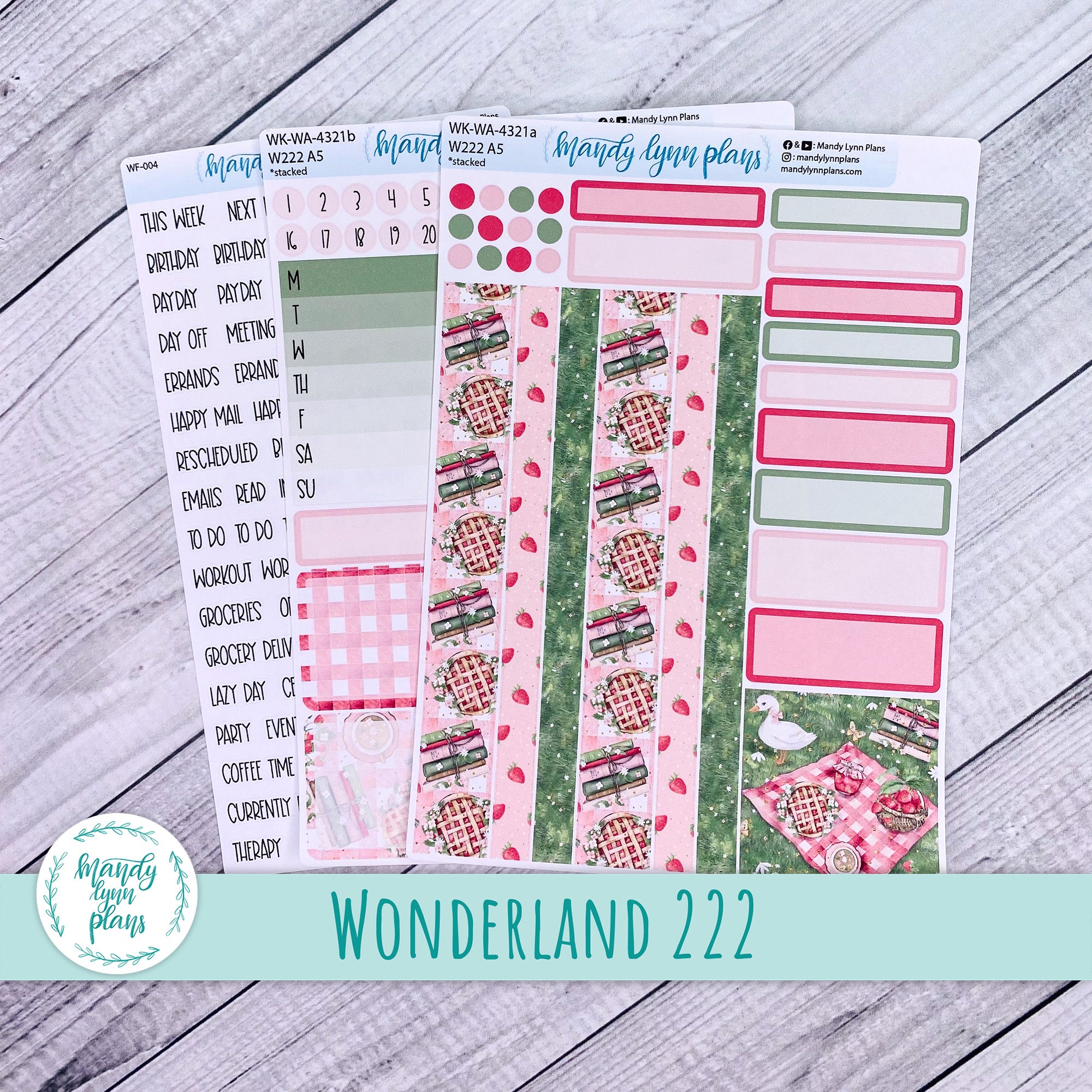 Wonderland 222 Weekly Kit || Sweet Berries || 321 – Mandy Lynn Plans
