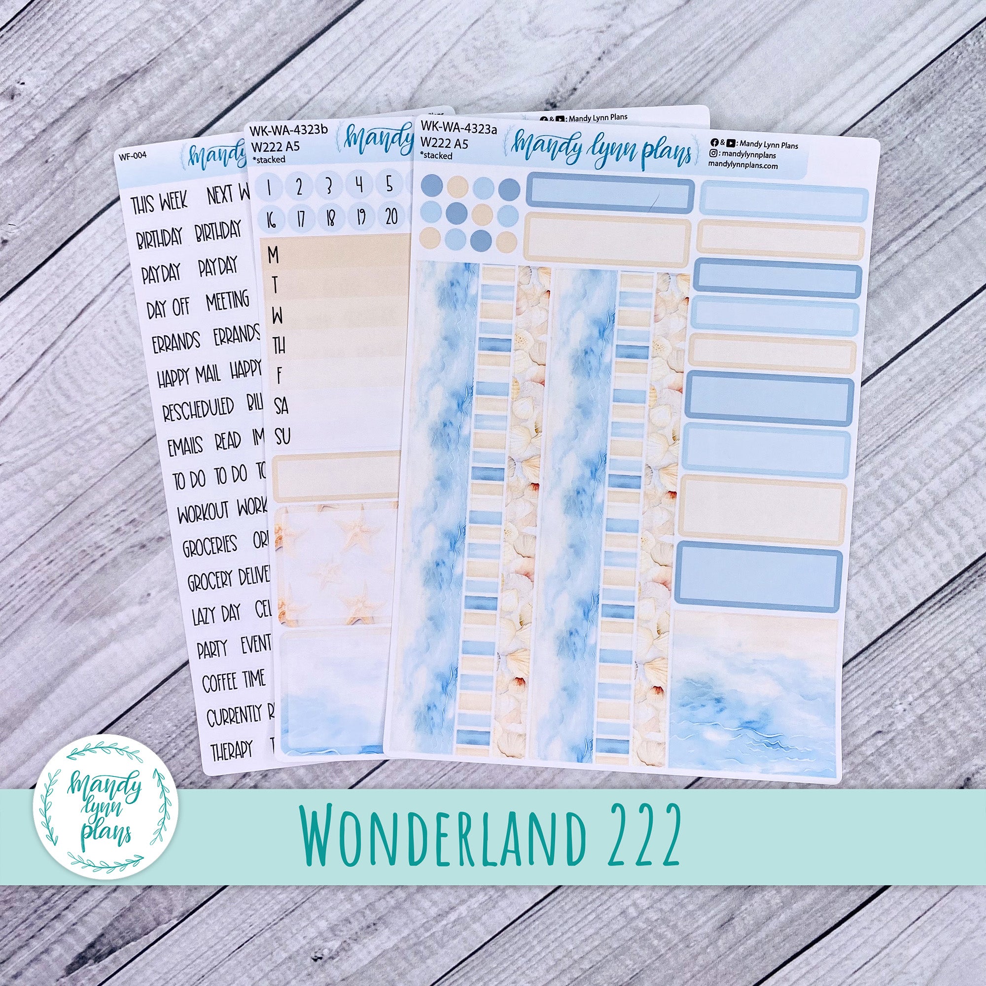 Wonderland 222 Weekly Kit || Ocean Lover || 323 – Mandy Lynn Plans