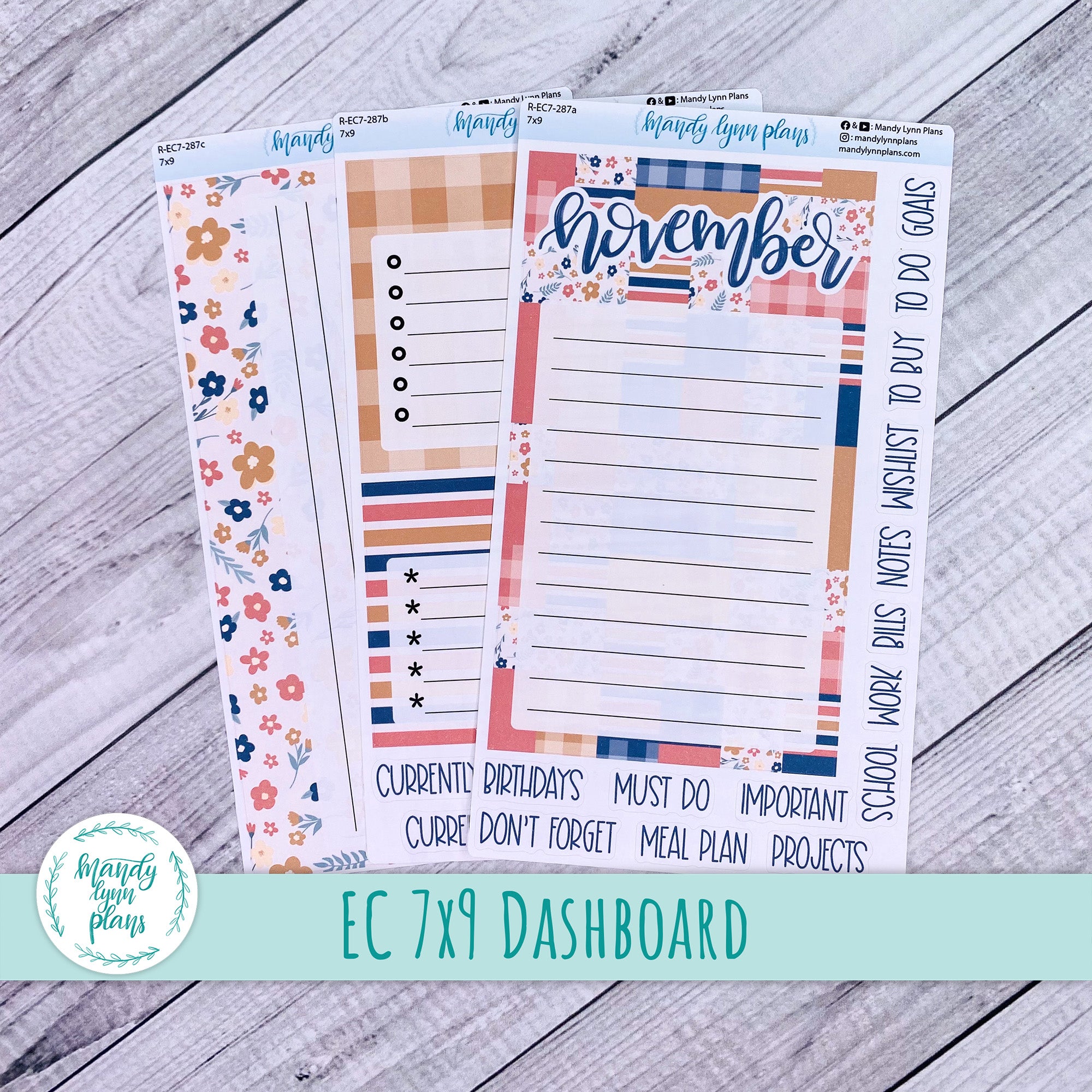November EC 7x9 Dashboard Kit || Patchwork Quilt || R-EC7-287 – Mandy Lynn Plans
