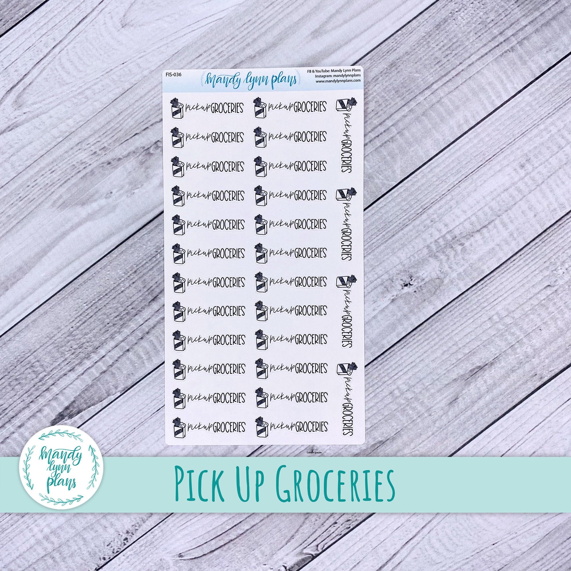 Pickup Groceries Icon Script || FIS-036 – Mandy Lynn Plans