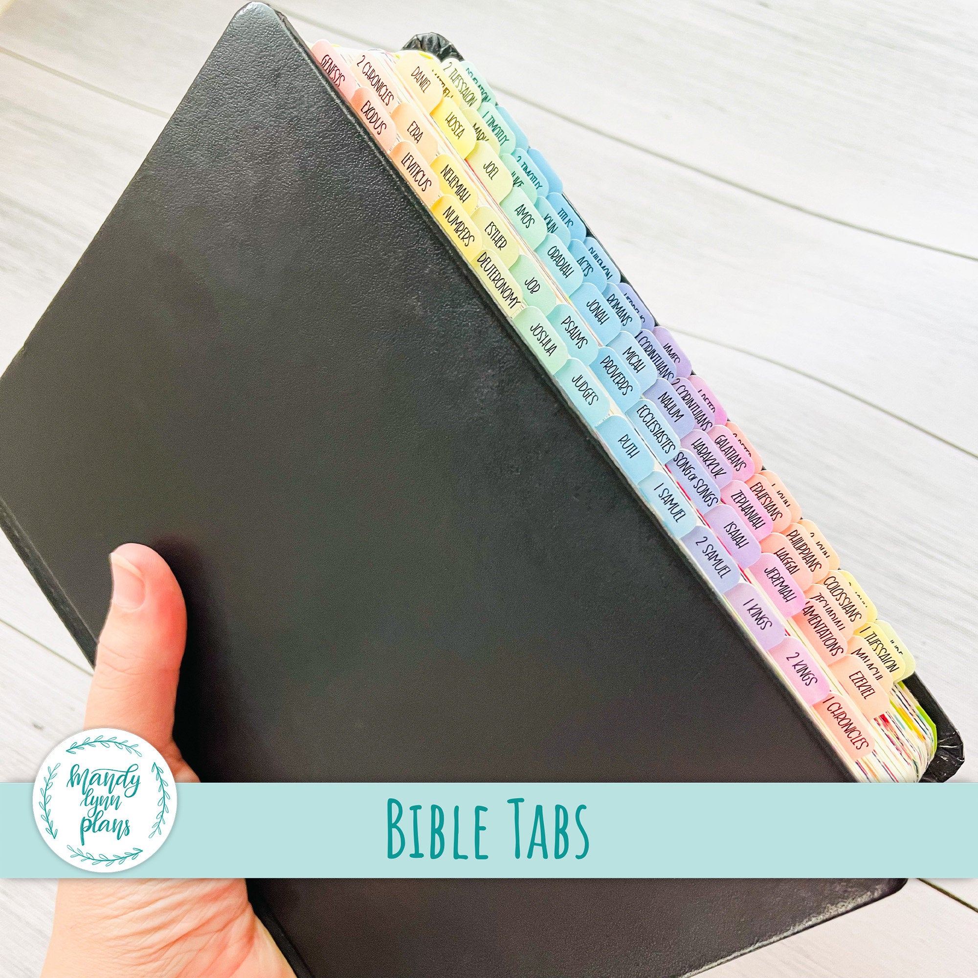 Watercolor Bible Tabs – Mandy Lynn Plans