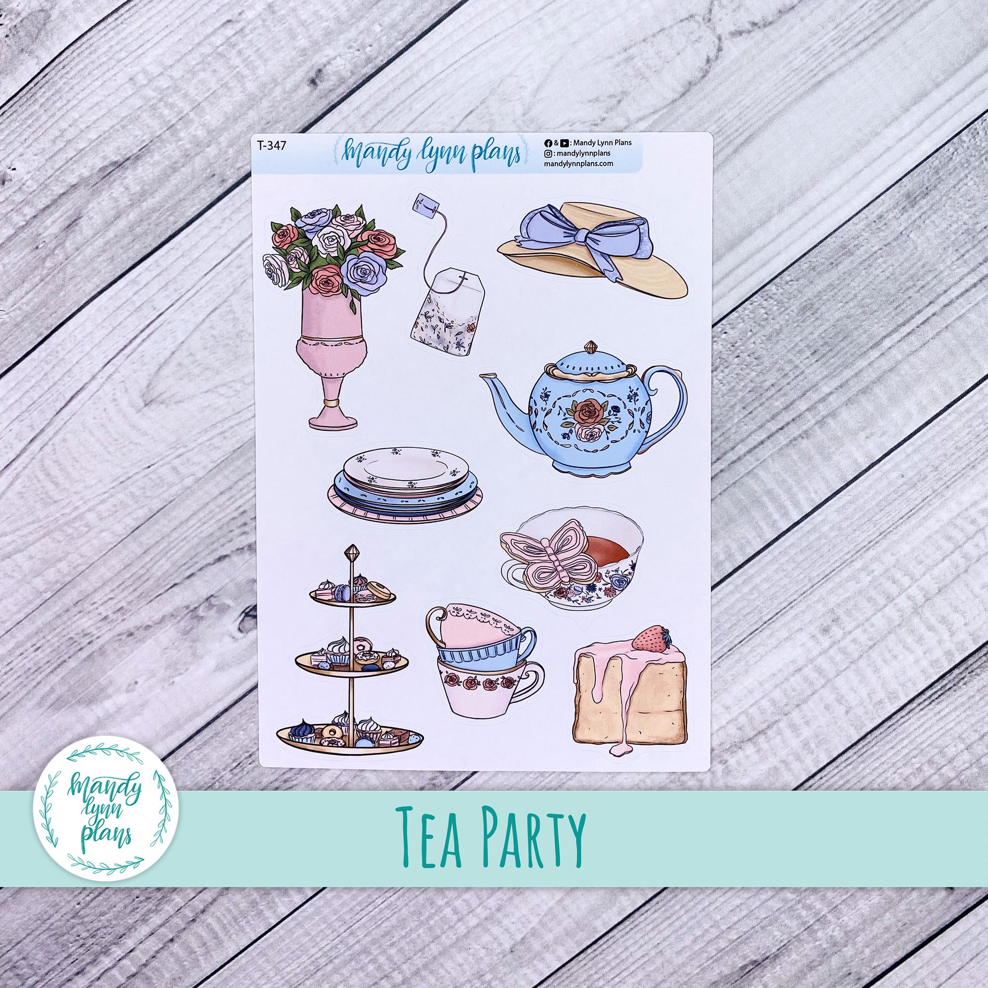 Tea Party Large Deco || T-347 – Mandy Lynn Plans