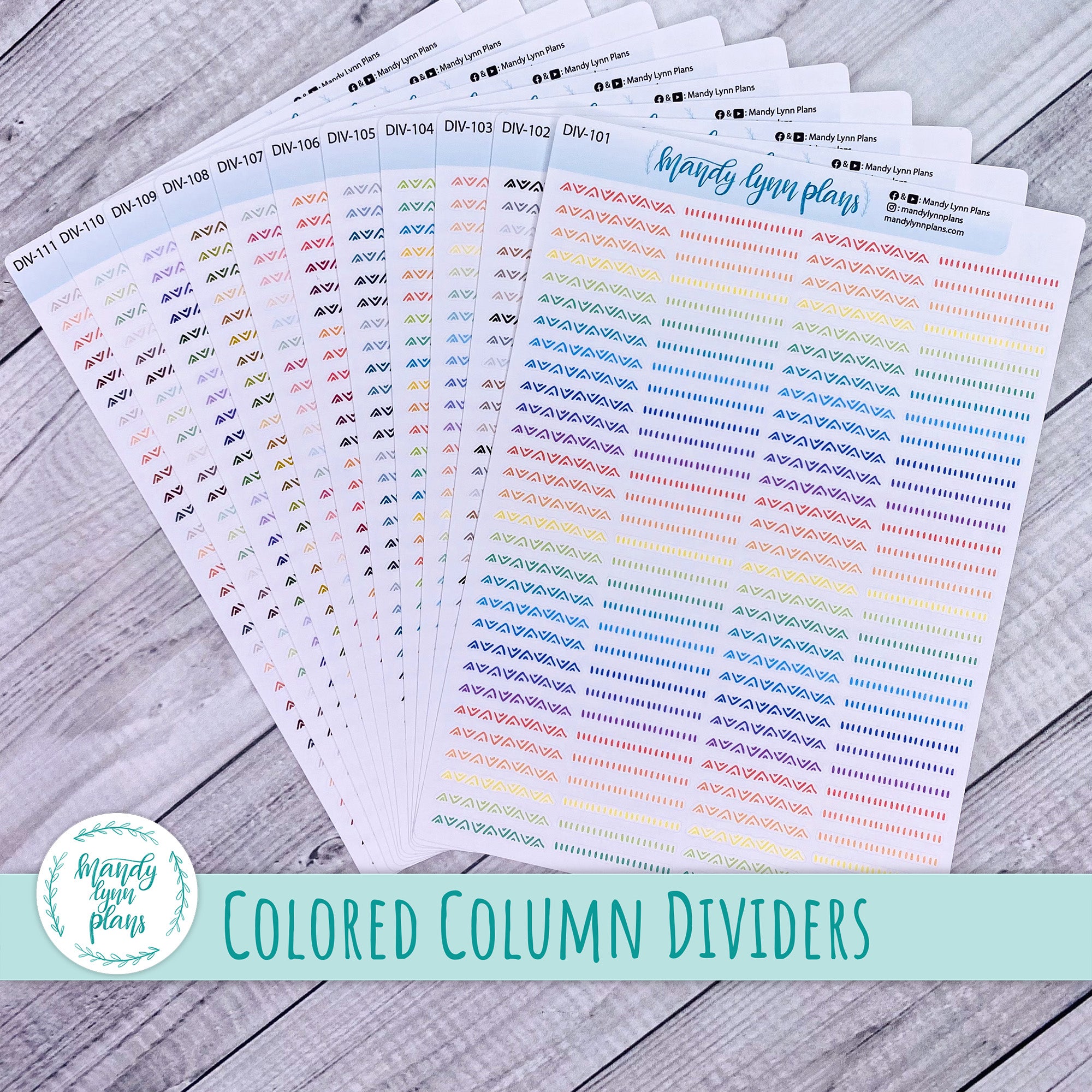 Colored Column Divider Doodles – Mandy Lynn Plans