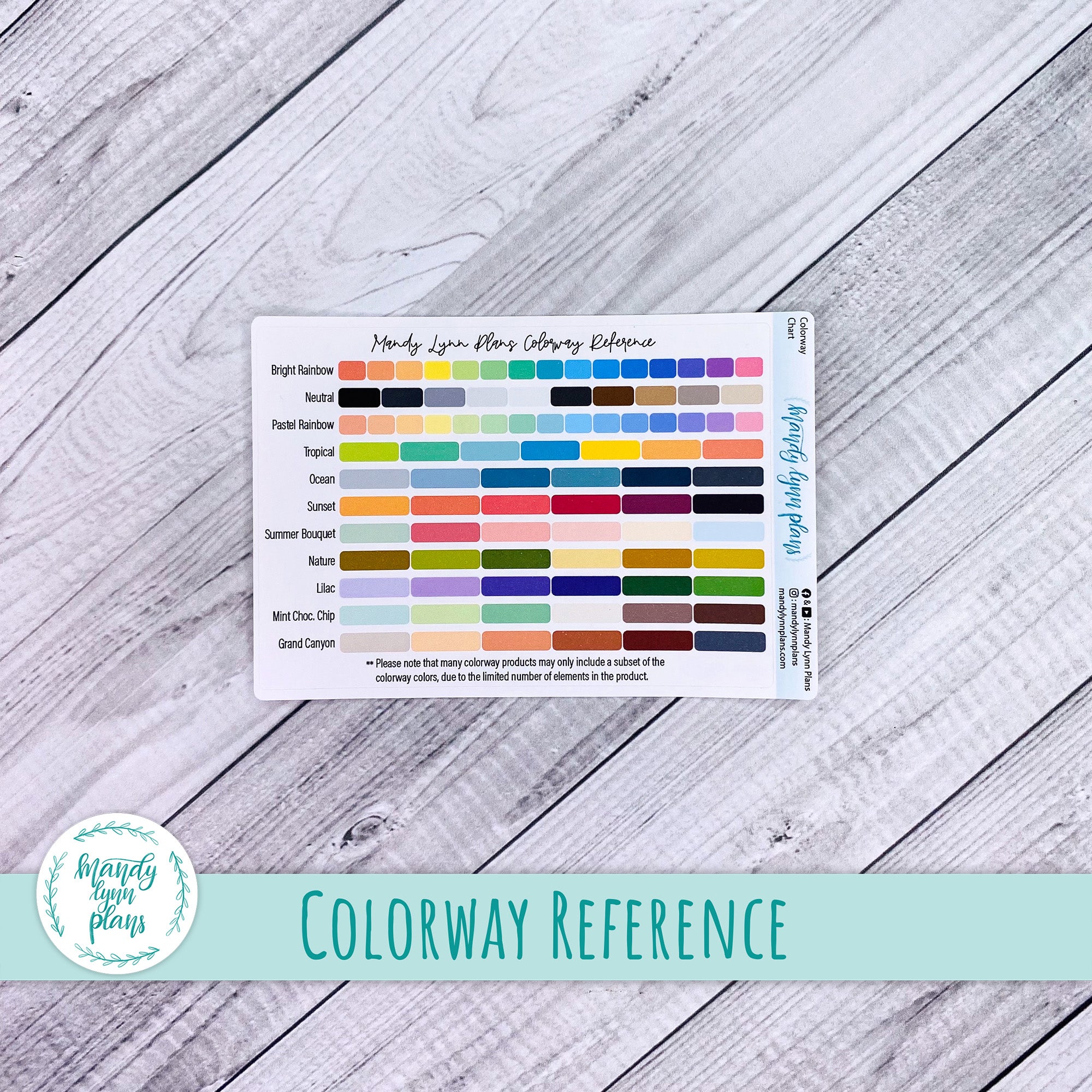 MLP Colorway Reference Chart – Mandy Lynn Plans