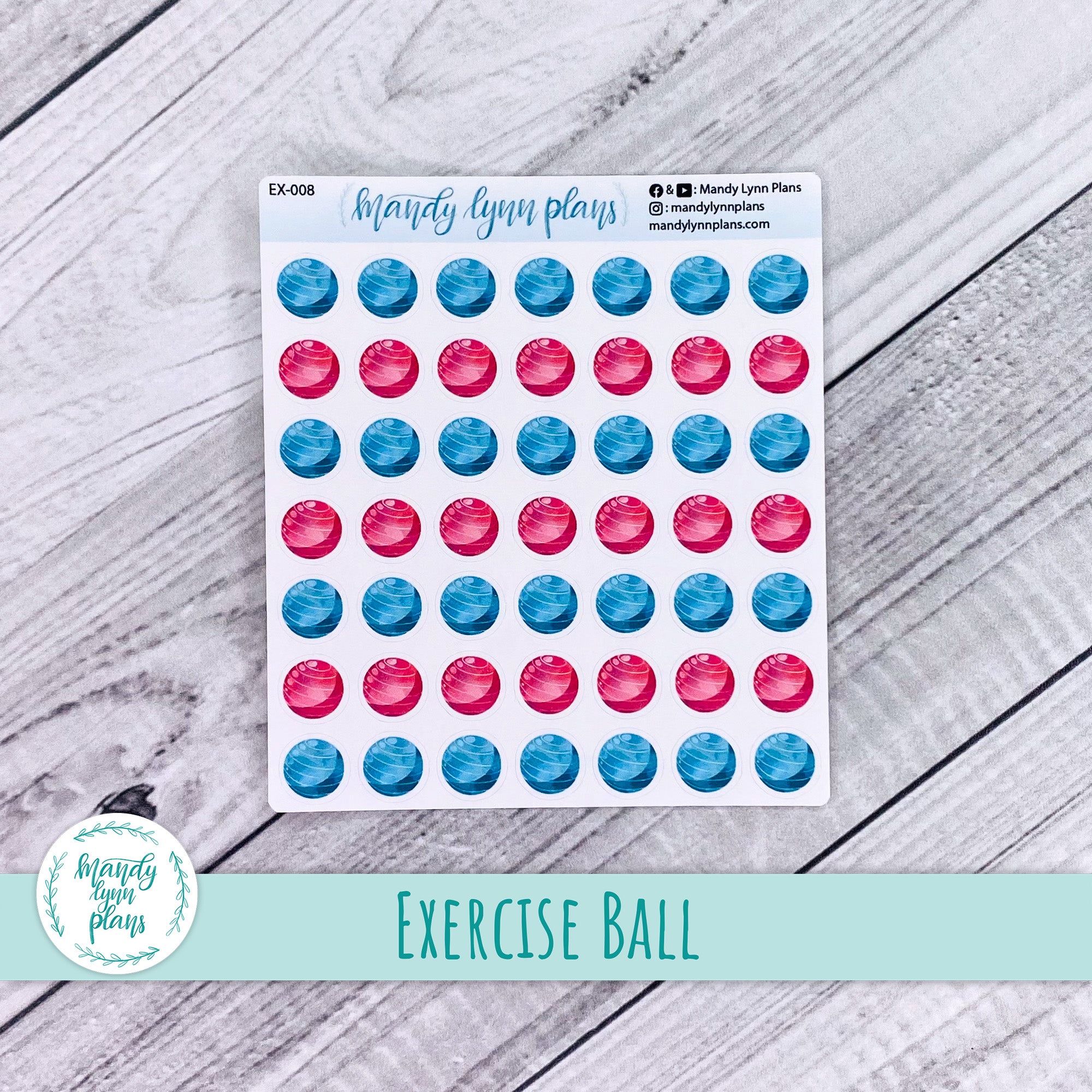 Exercise Ball || EX-008 – Mandy Lynn Plans