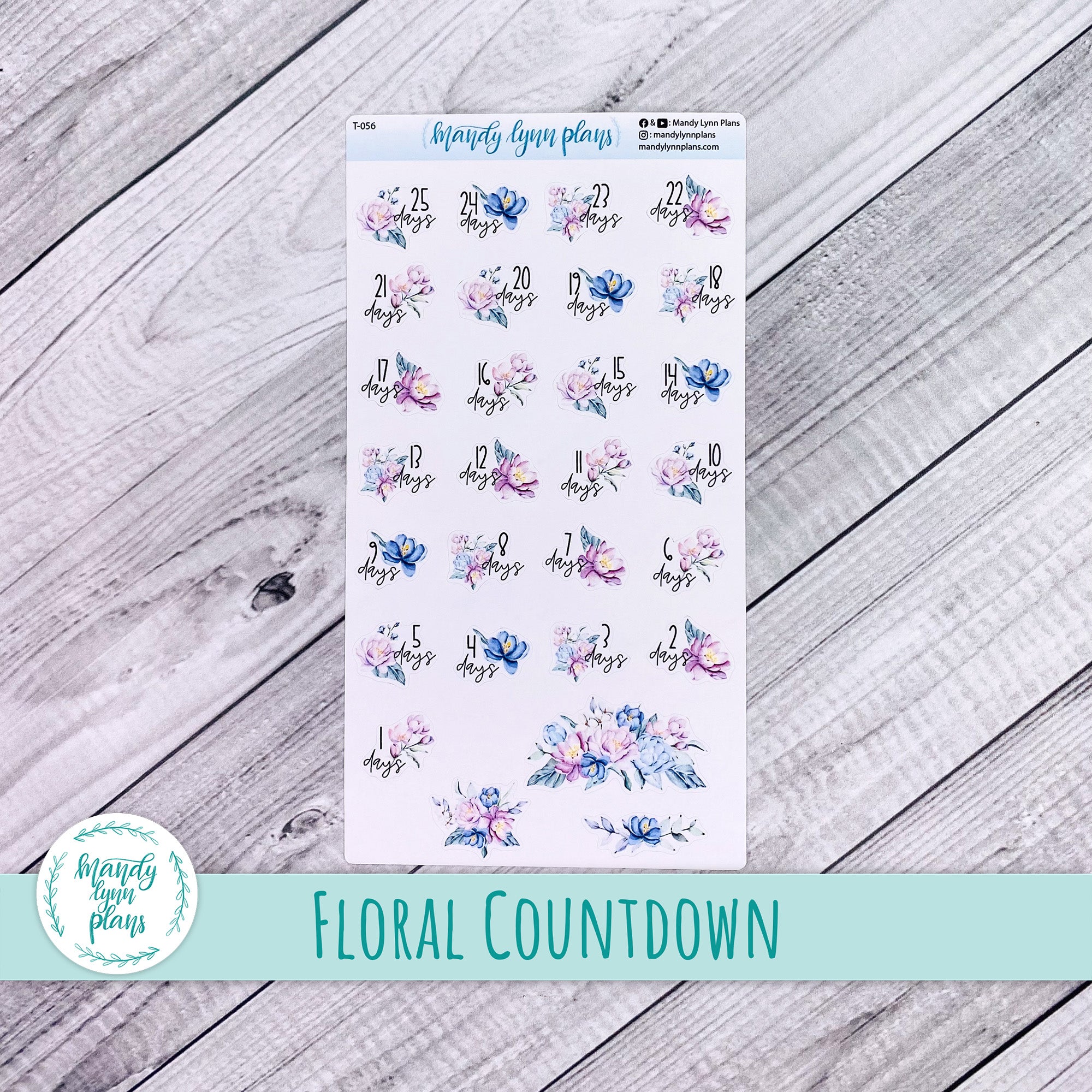 Floral Countdown || T-056 – Mandy Lynn Plans