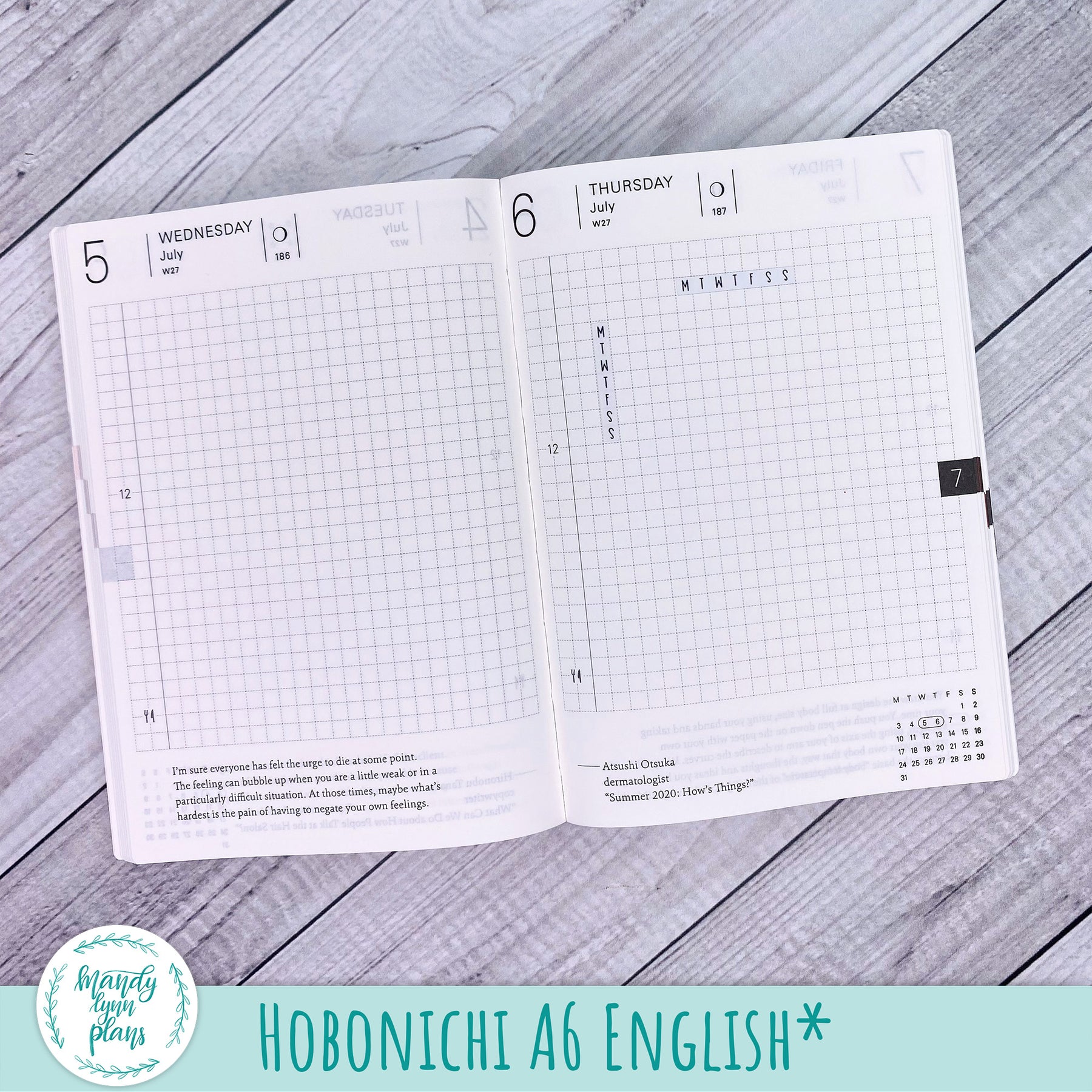 MTWTFSS Horizontal and Vertical Weekly Strips – Mandy Lynn Plans
