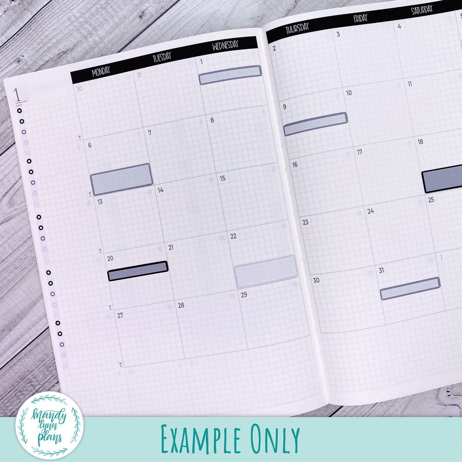 B5 Common Planner || Large Labels – Mandy Lynn Plans