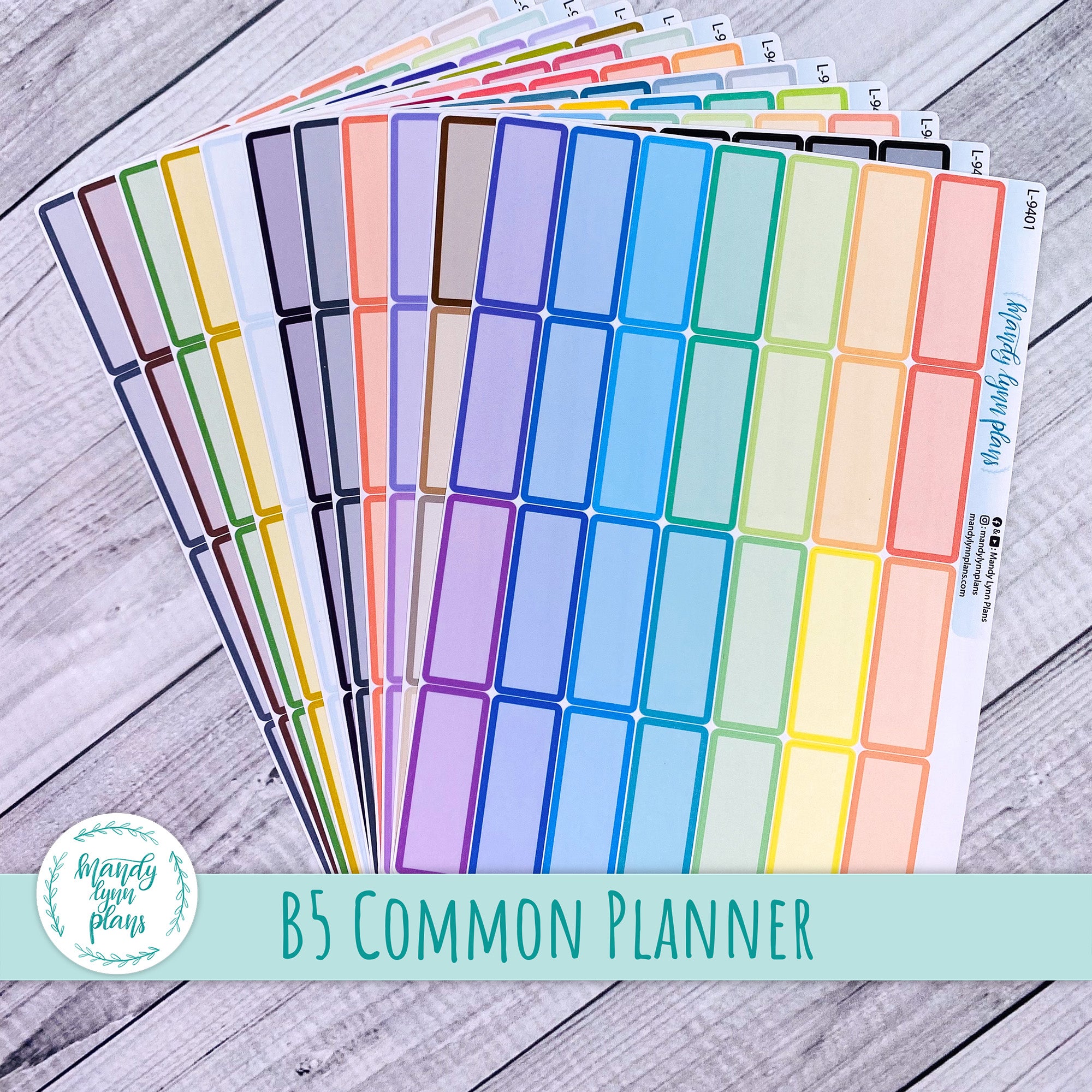 B5 Common Planner || Large Labels – Mandy Lynn Plans