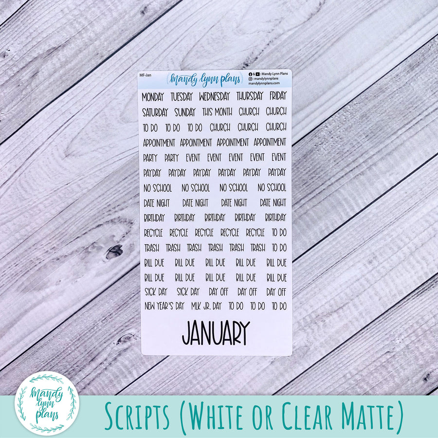 January 2025 Plans by Just Scribble Monthly || Winter Forest || MK-A5P – Mandy Lynn Plans
