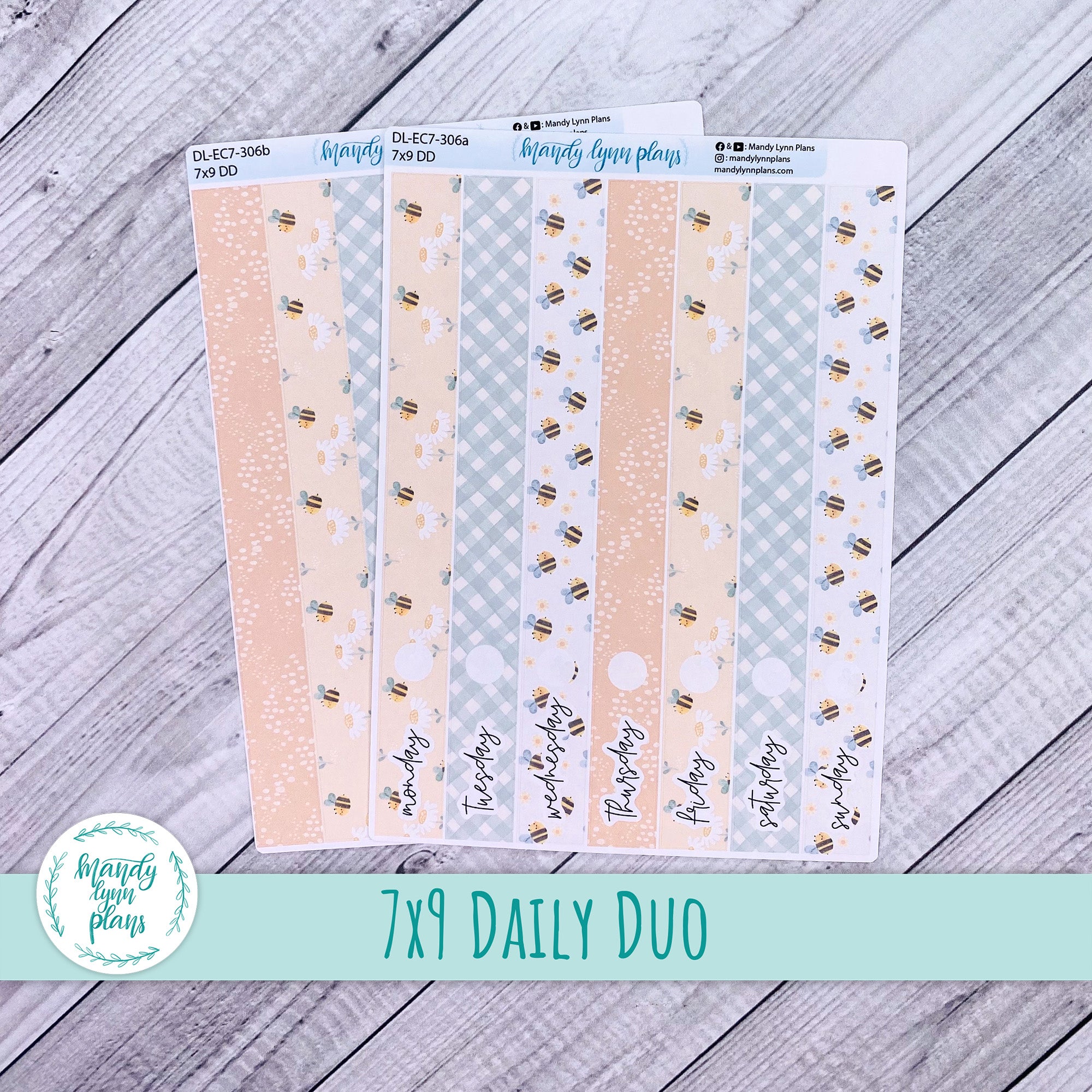 EC 7x9 Daily Duo Kit || Honey Bees || DL-EC7-306 – Mandy Lynn Plans