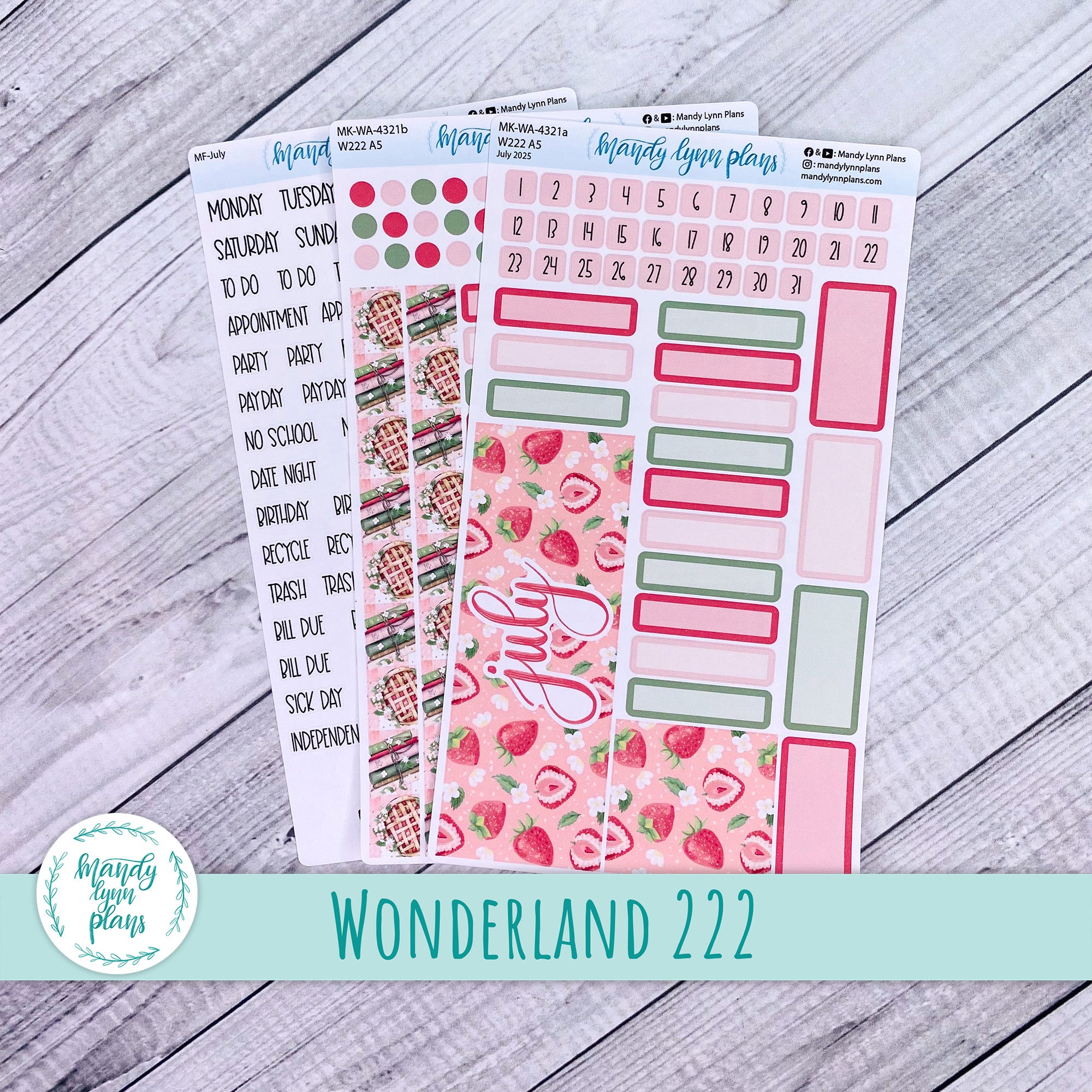 Wonderland 222 July 2025 Monthly Kit || Sweet Berries || 321 – Mandy ...