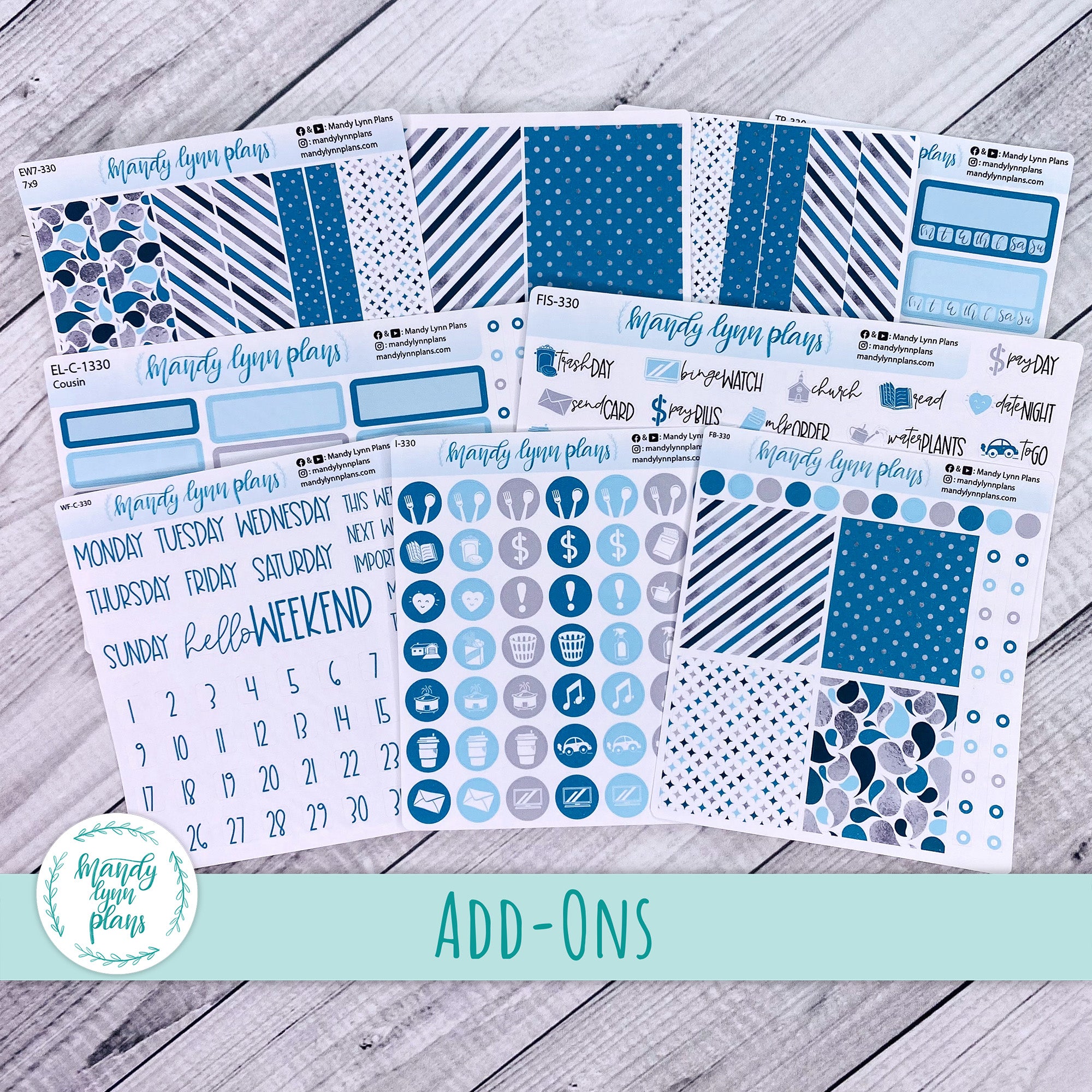 Teal and Silver Add-Ons || 330 – Mandy Lynn Plans