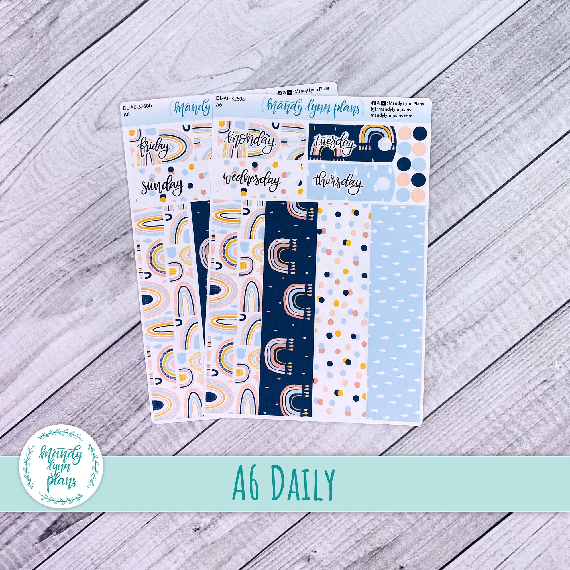 A6 Daily Kit || Over the Rainbow || DL-A6-3260 – Mandy Lynn Plans