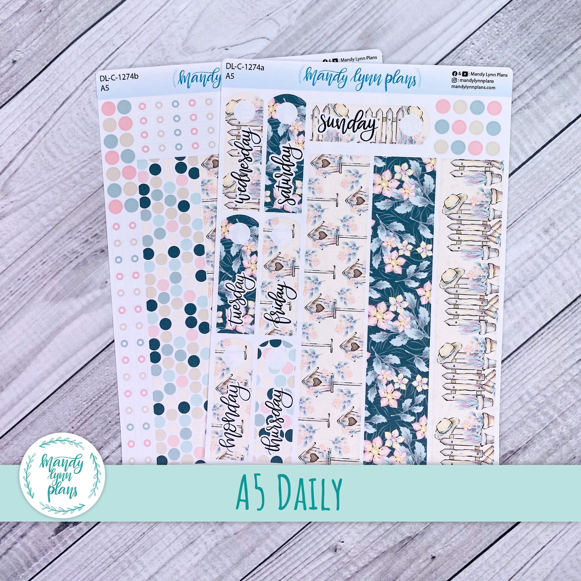 A5 Daily Kit || Sunny Garden || DL-C-1274 – Mandy Lynn Plans