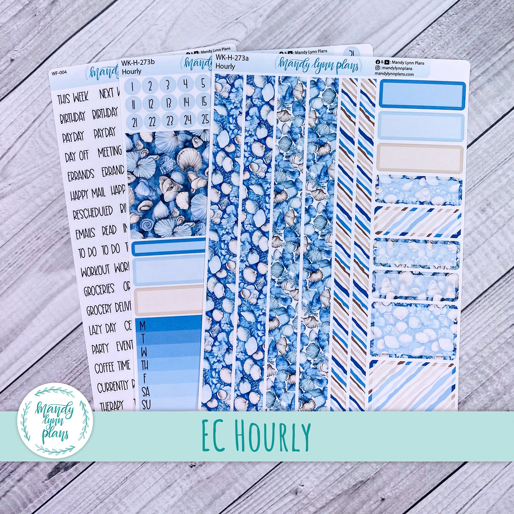 EC Hourly Weekly Kit || Seashells || WK-H-273 – Mandy Lynn Plans