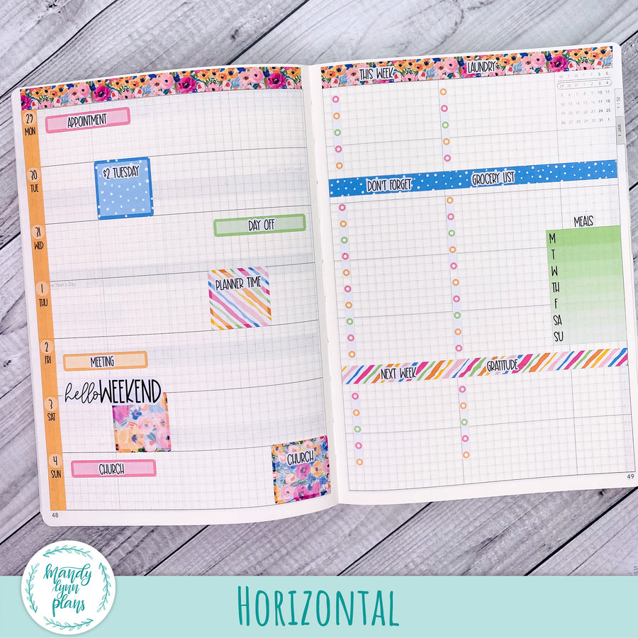 Weekly Kit || Wonderland 222 A5, B6, A6 || Stacked, Unstacked, Horizon – Mandy Lynn Plans
