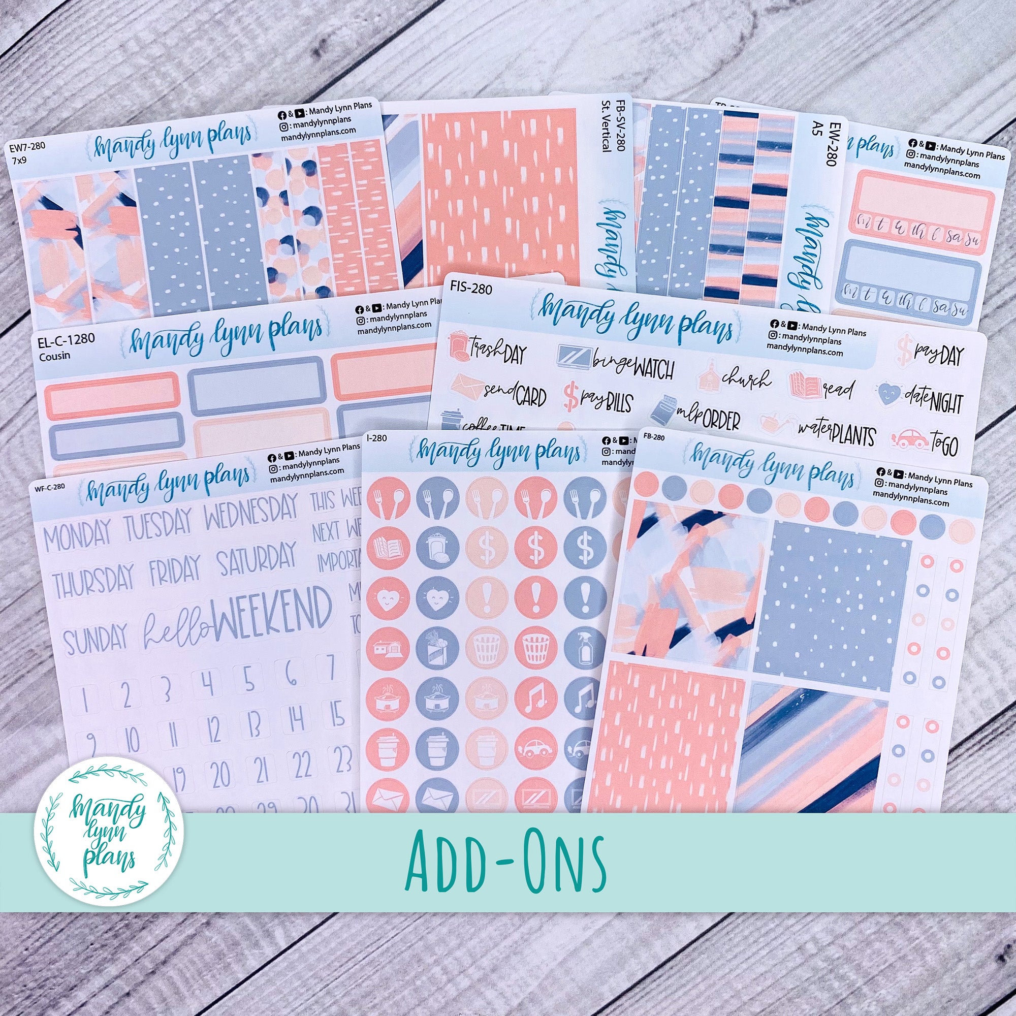 Navy Blush Add-Ons || 280 – Mandy Lynn Plans