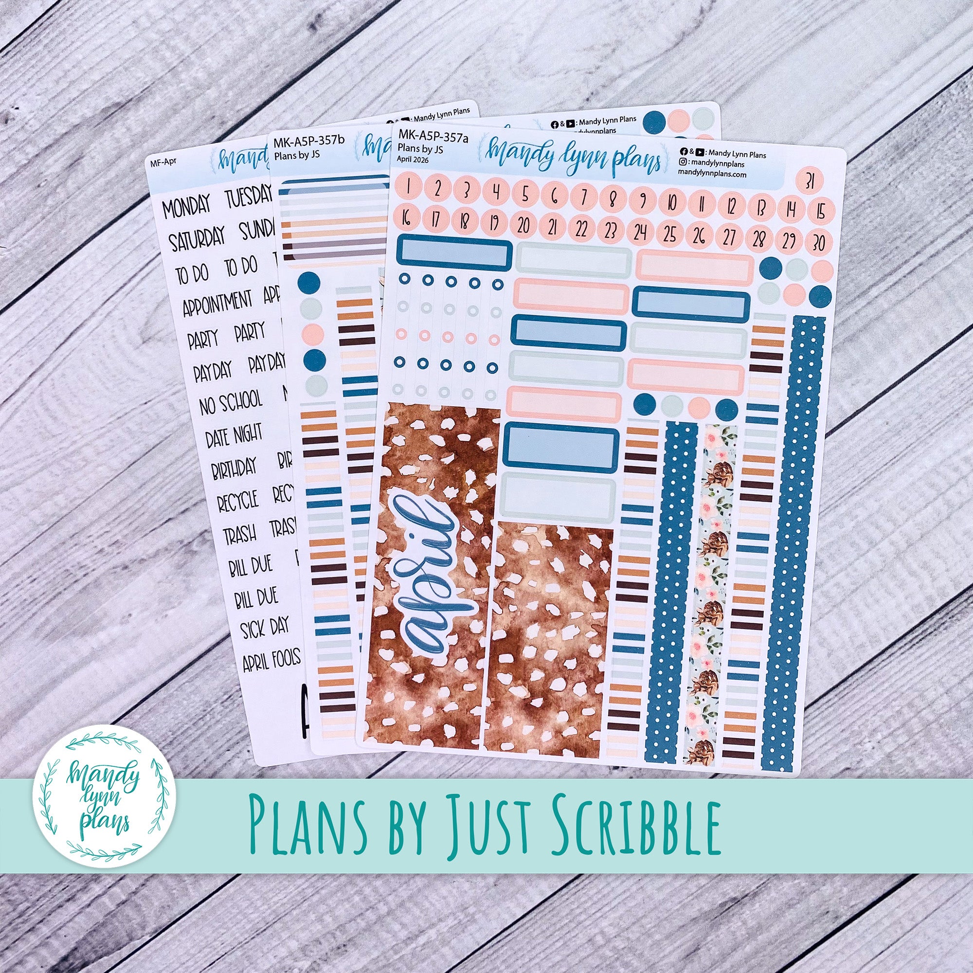 April 2026 or Any Month Monthly Kit || A5, B6, A6 Plans by Just Scribb ...