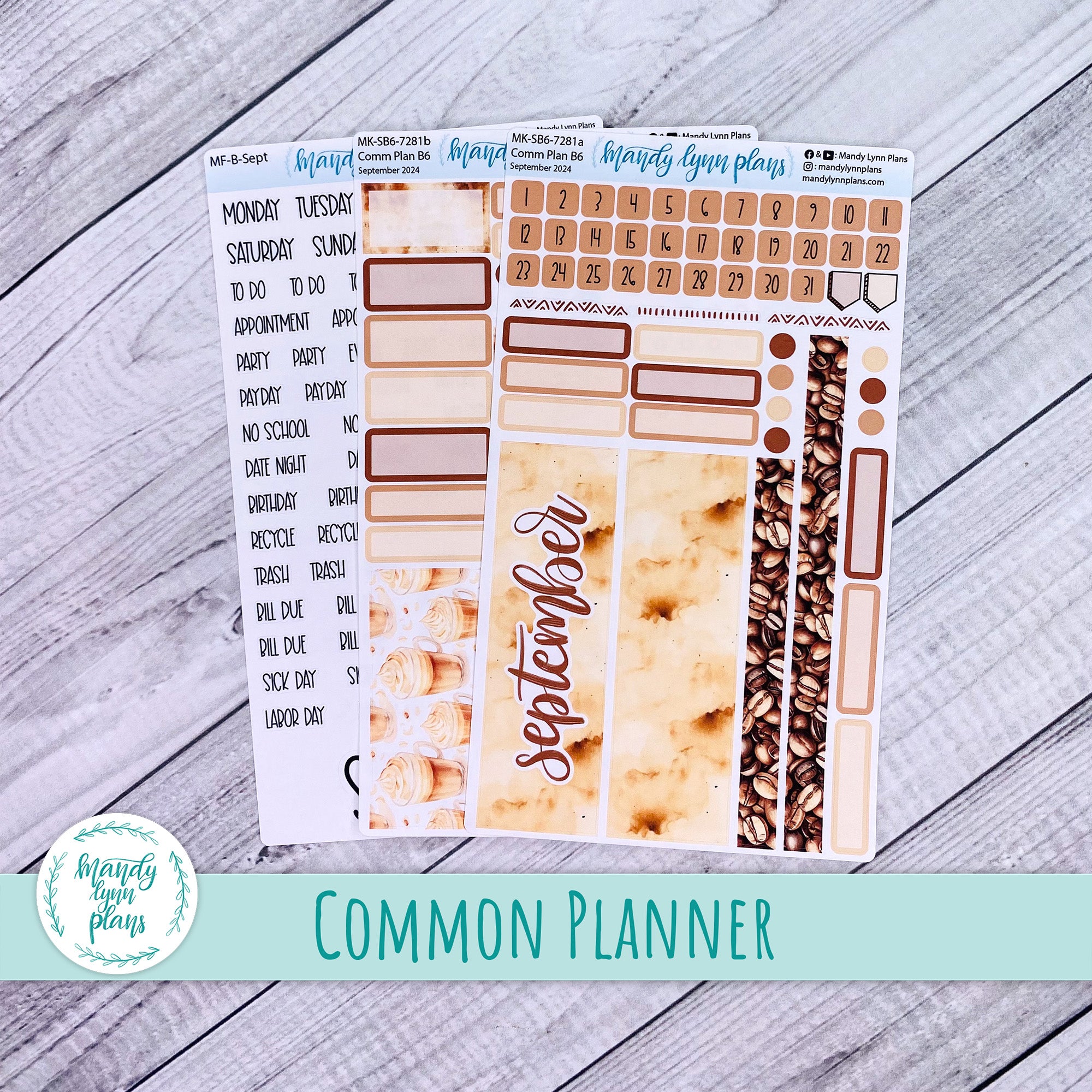 September 2024 Common Planner Monthly Kit || Java || 281 – Mandy Lynn Plans