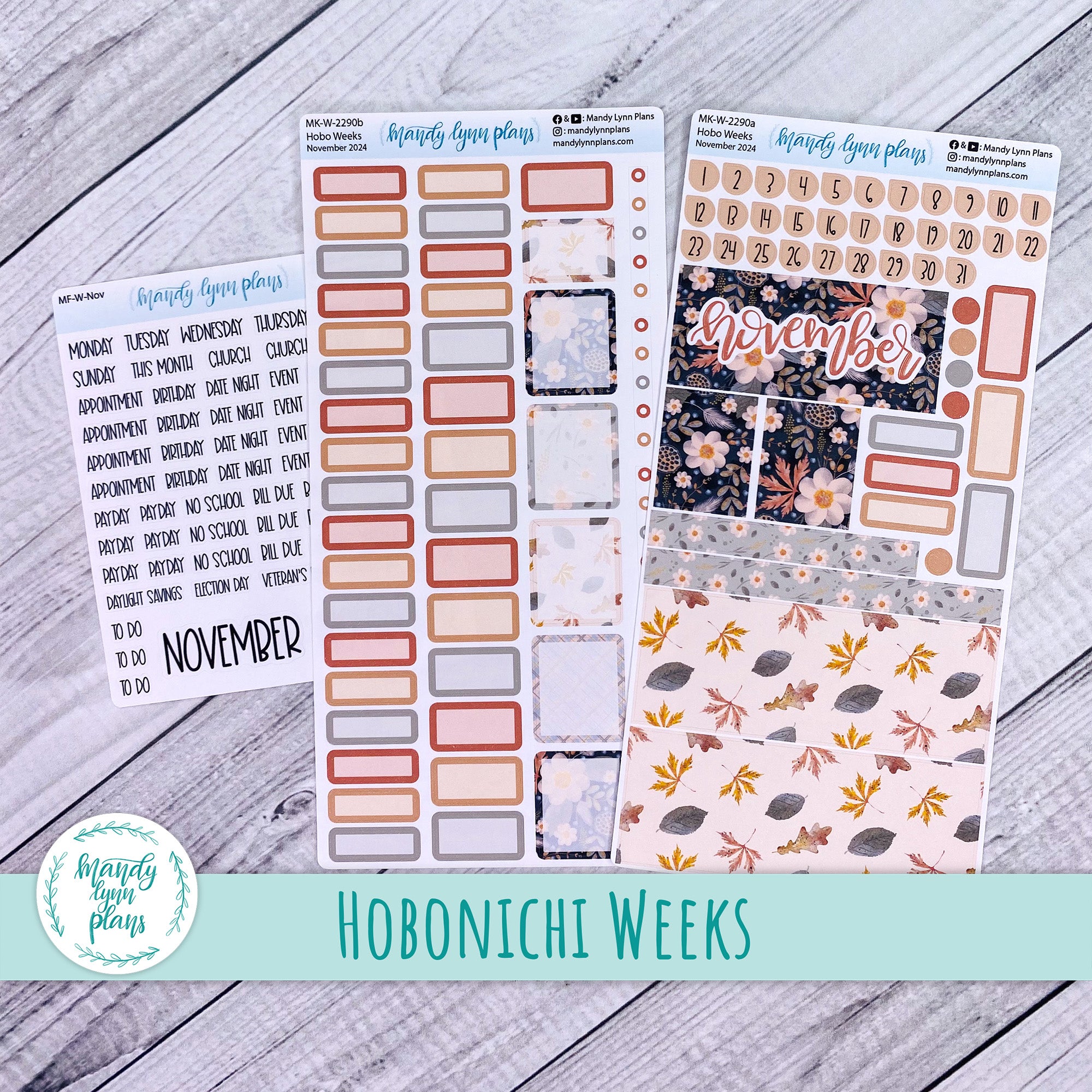 Hobonichi Weeks November 2024 Monthly Kit || Hello Fall || MK-W-2290 ...