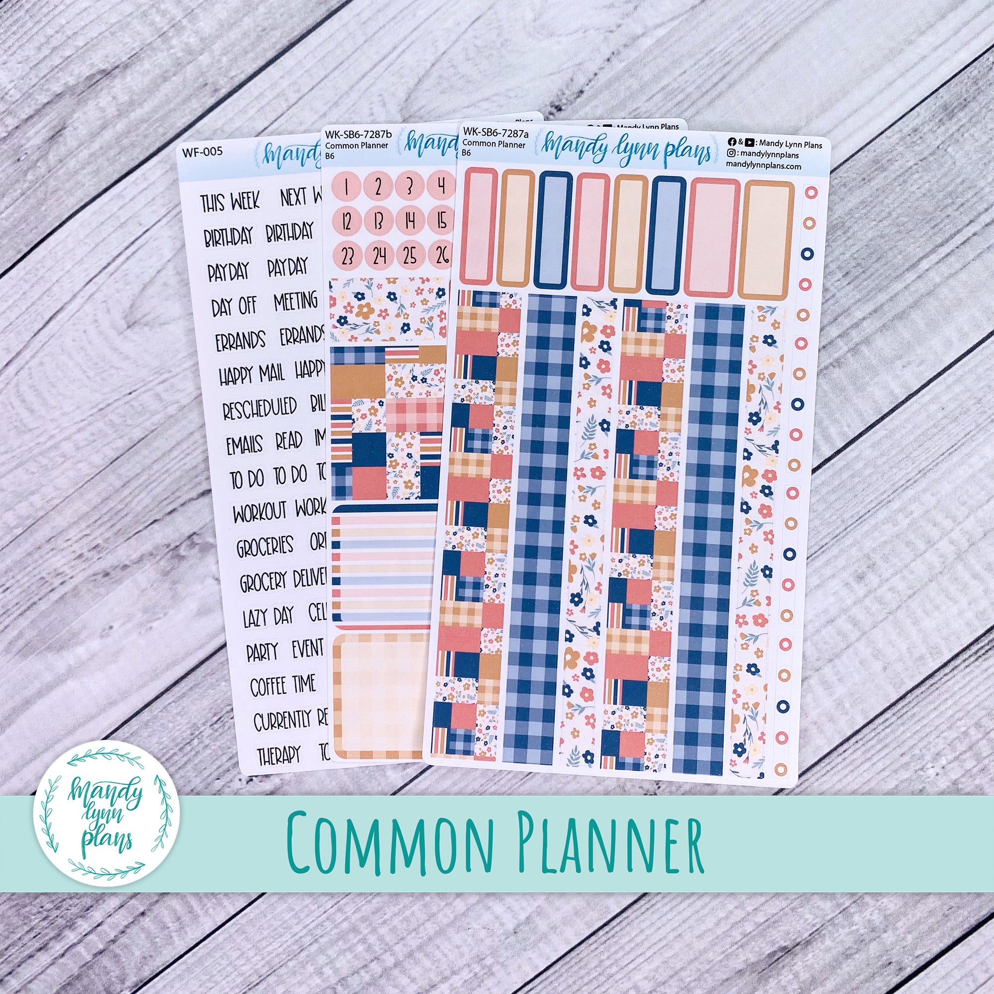 A5, B6, N1 & N2 Common Planner Weekly Kit || Patchwork Quilt || 287 ...