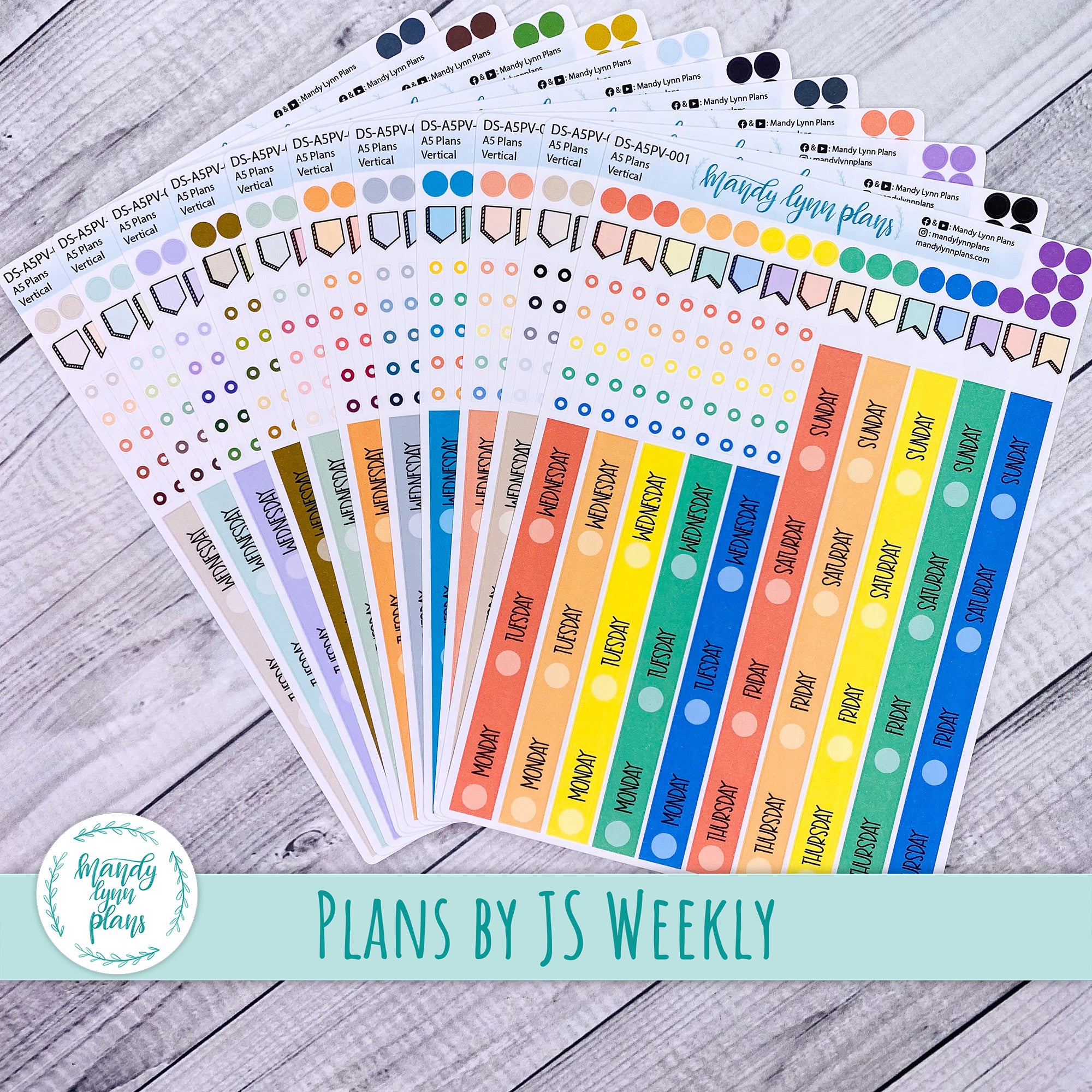 Horizontal and Vertical Plans by Just Scribble Weekly Date Cover Strip ...