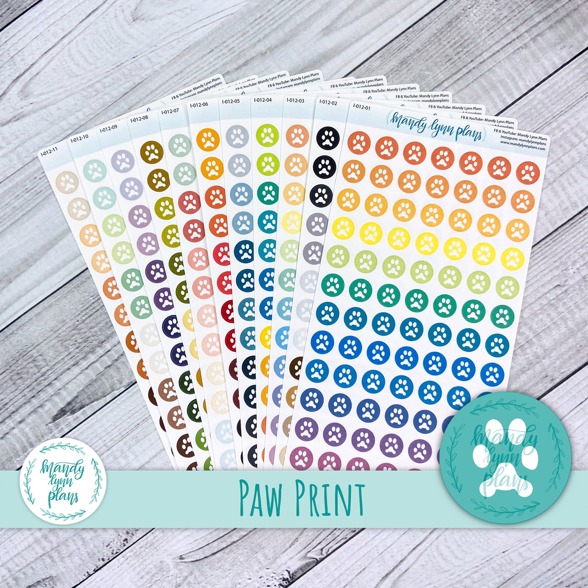 Paw Print Icons – Mandy Lynn Plans