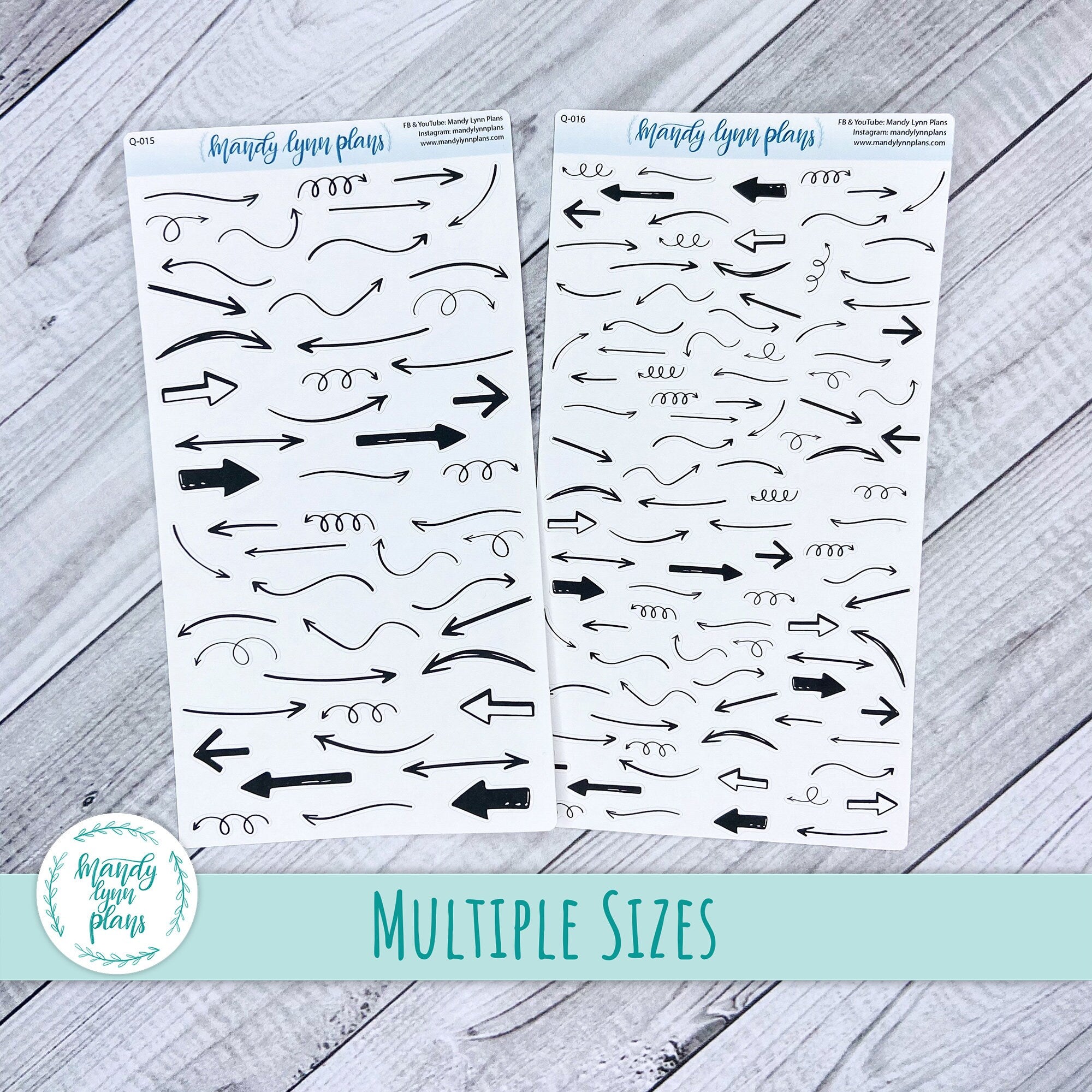 Arrow Planner Icon Doodles – Mandy Lynn Plans