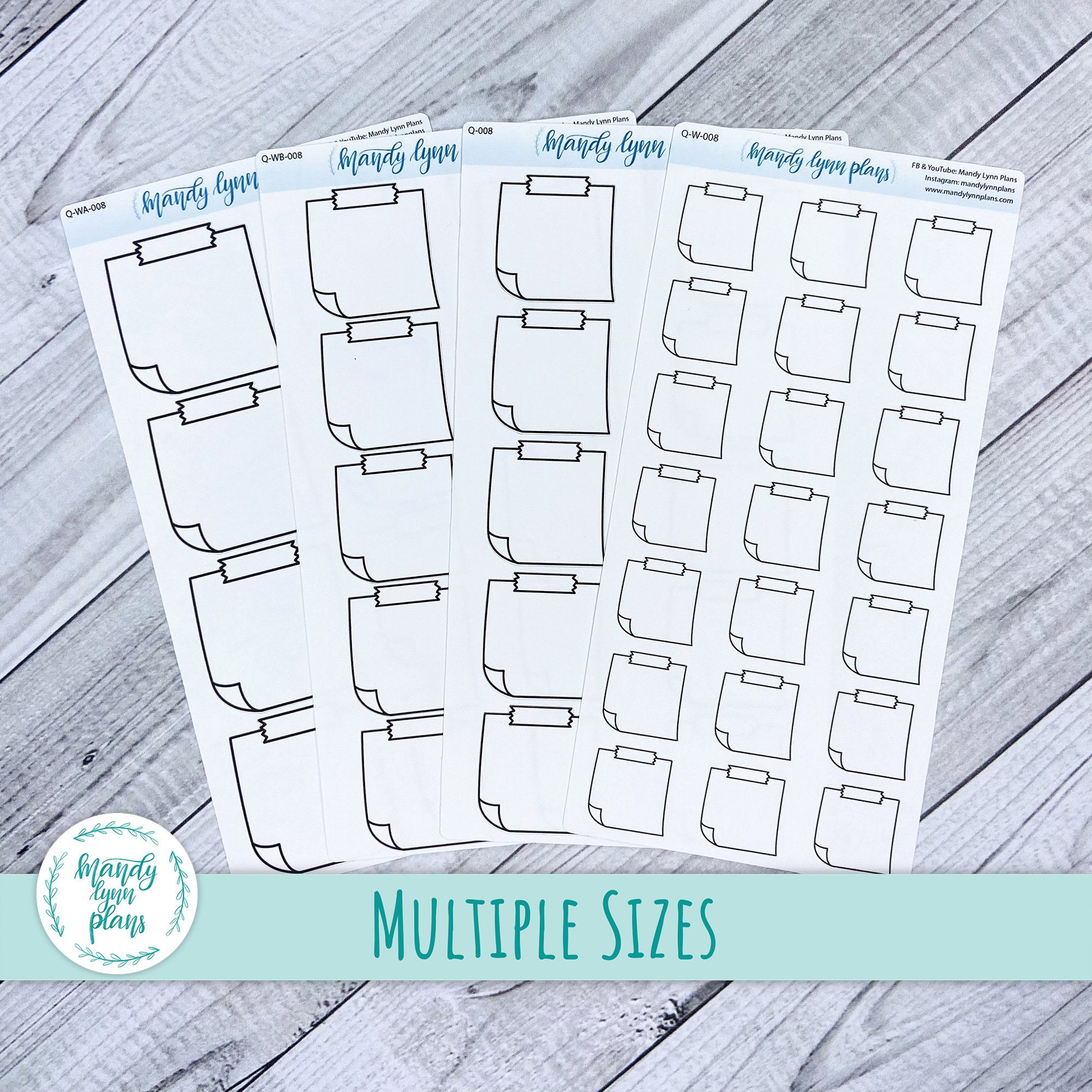 Sticky Note with Tape Doodles || 08 – Mandy Lynn Plans