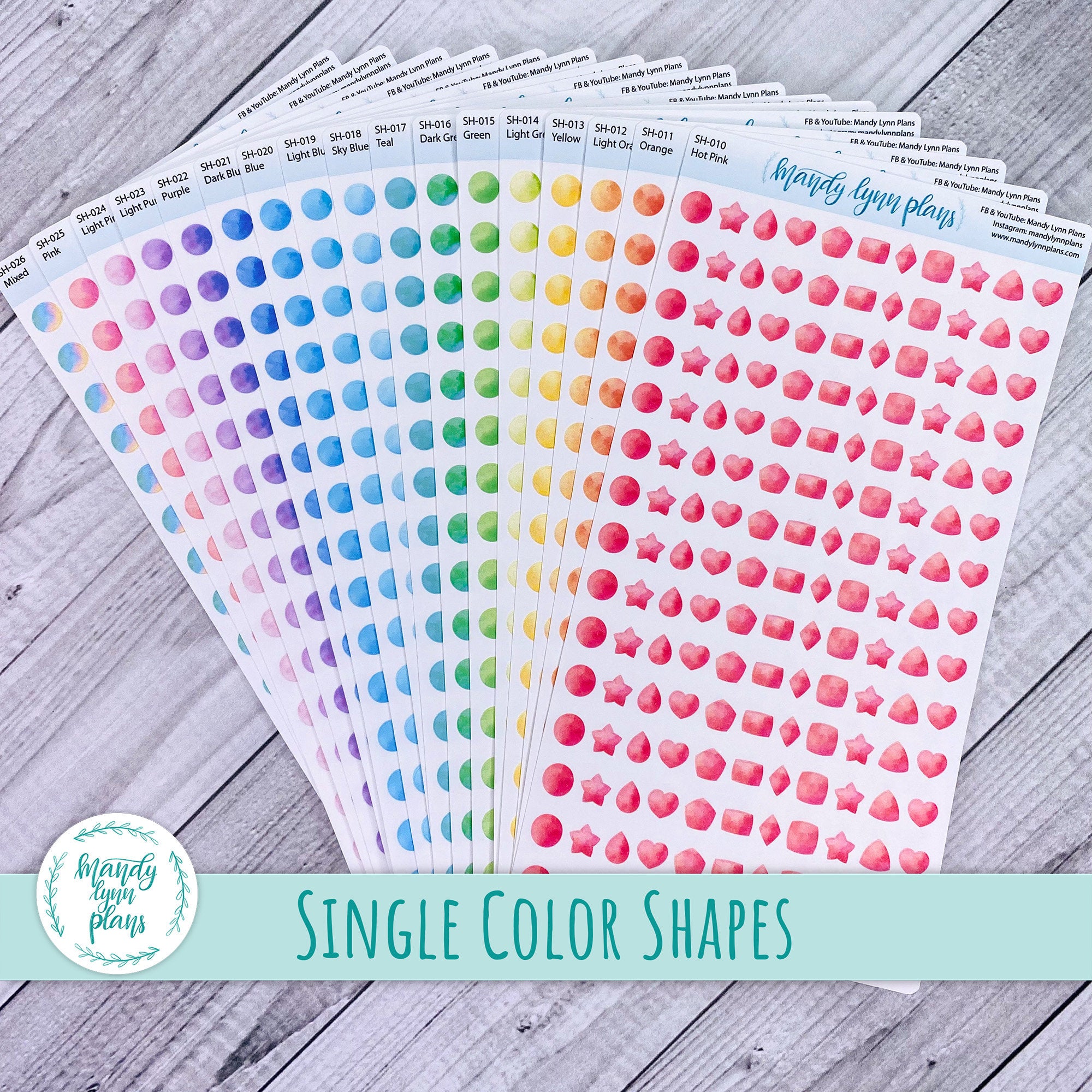 Single Color Mixed Shapes – Mandy Lynn Plans