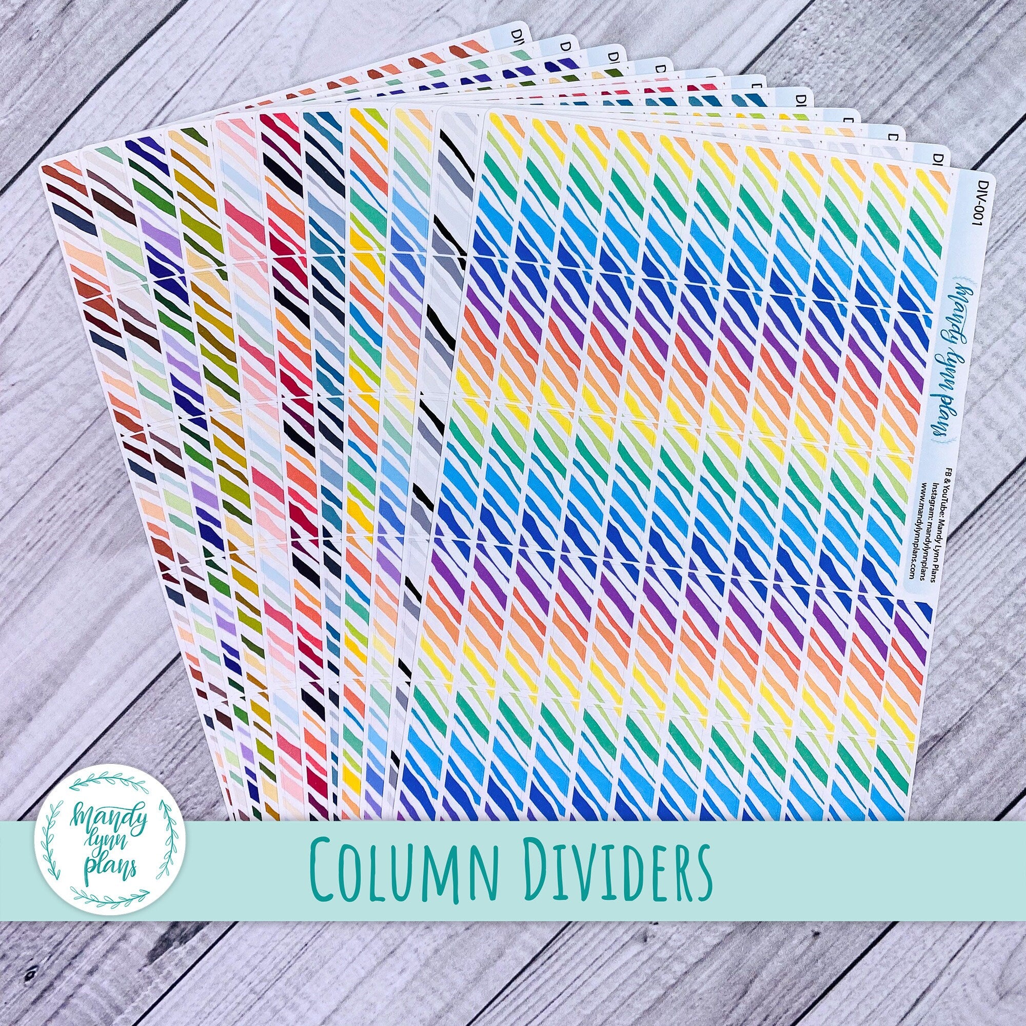 Hobonichi Cousin Striped Column Dividers – Mandy Lynn Plans