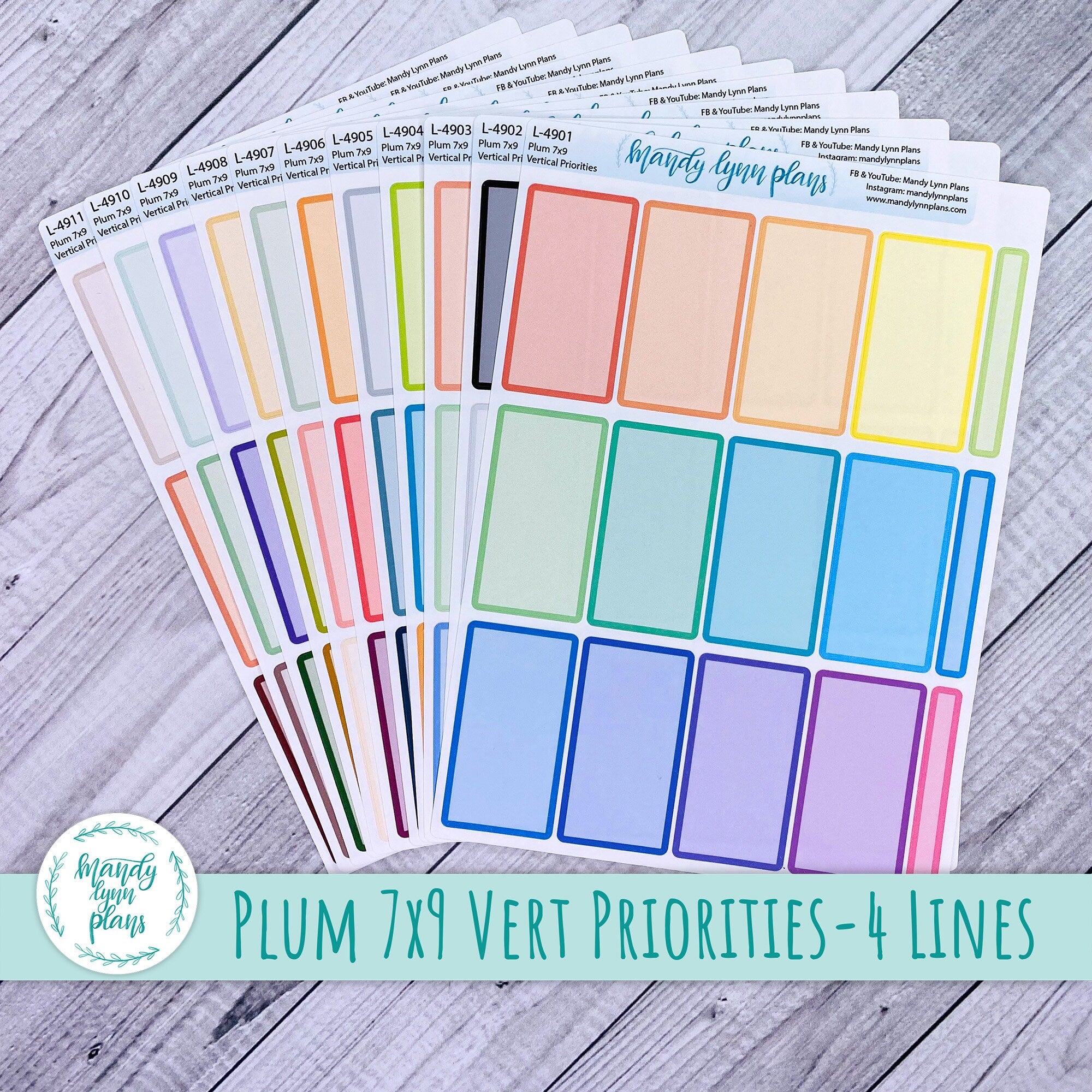 Plum 7x9 Vertical Priorities Labels - 4 Lines || X-Large Labels – Mandy ...