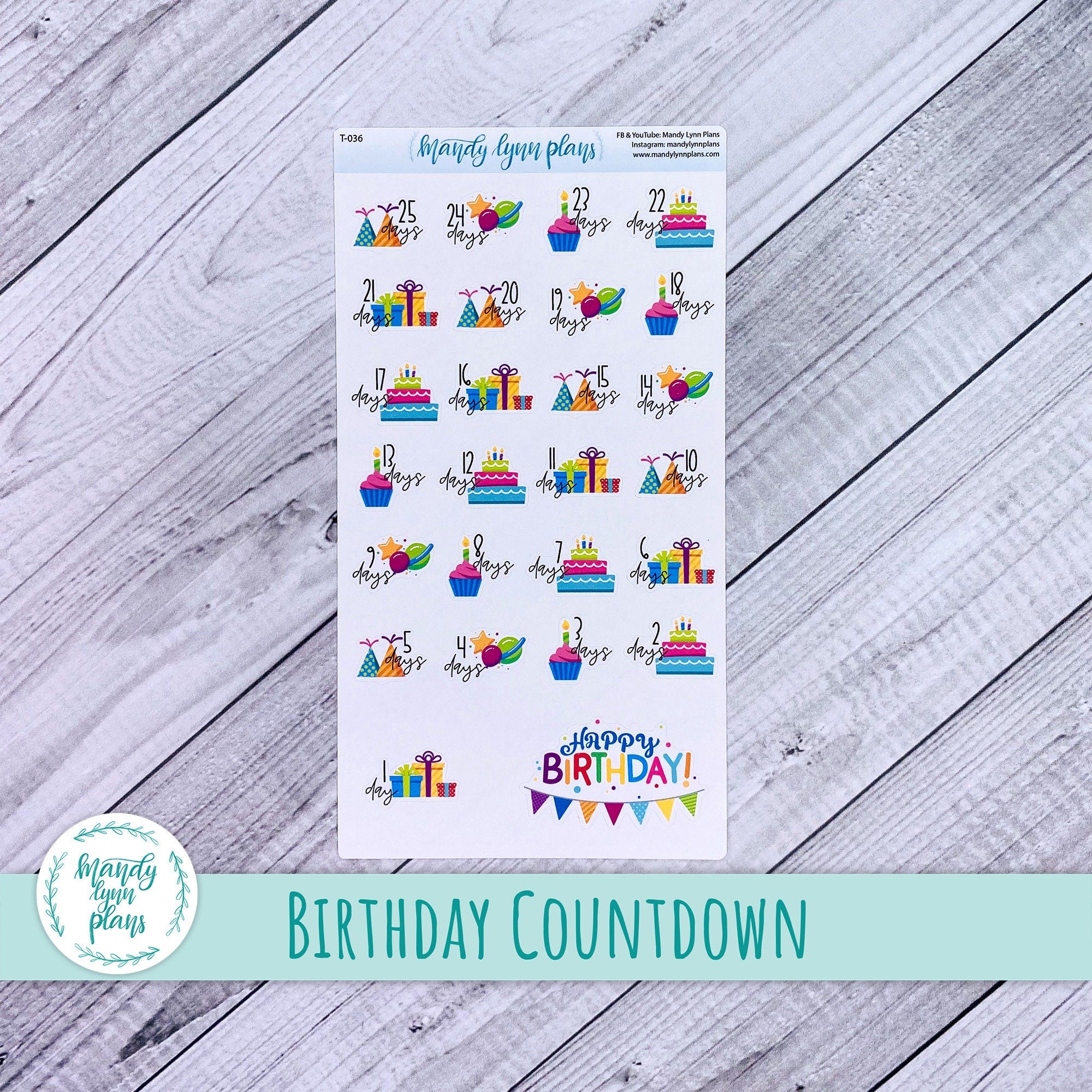 Birthday Countdown || T-036 – Mandy Lynn Plans