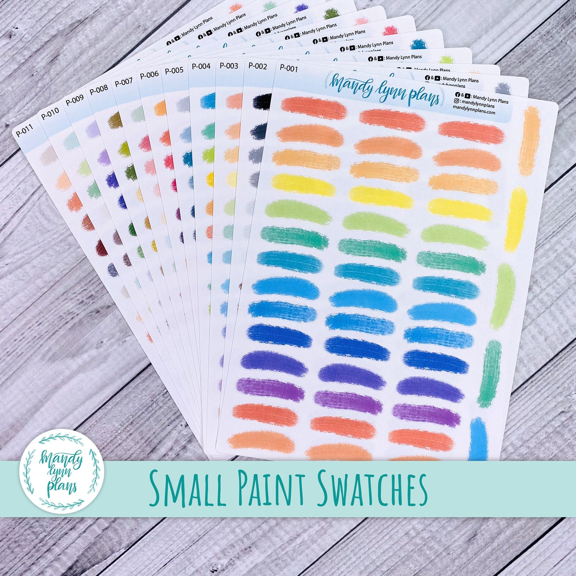 Small Paint Brush Swatches – Mandy Lynn Plans