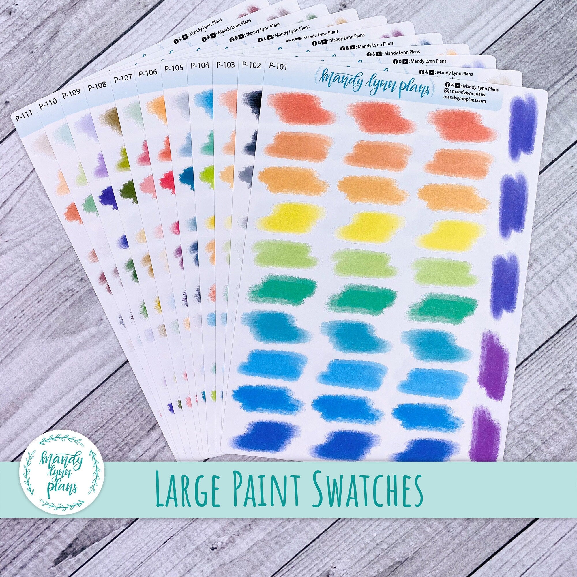 Large Paint Brush Swatches – Mandy Lynn Plans