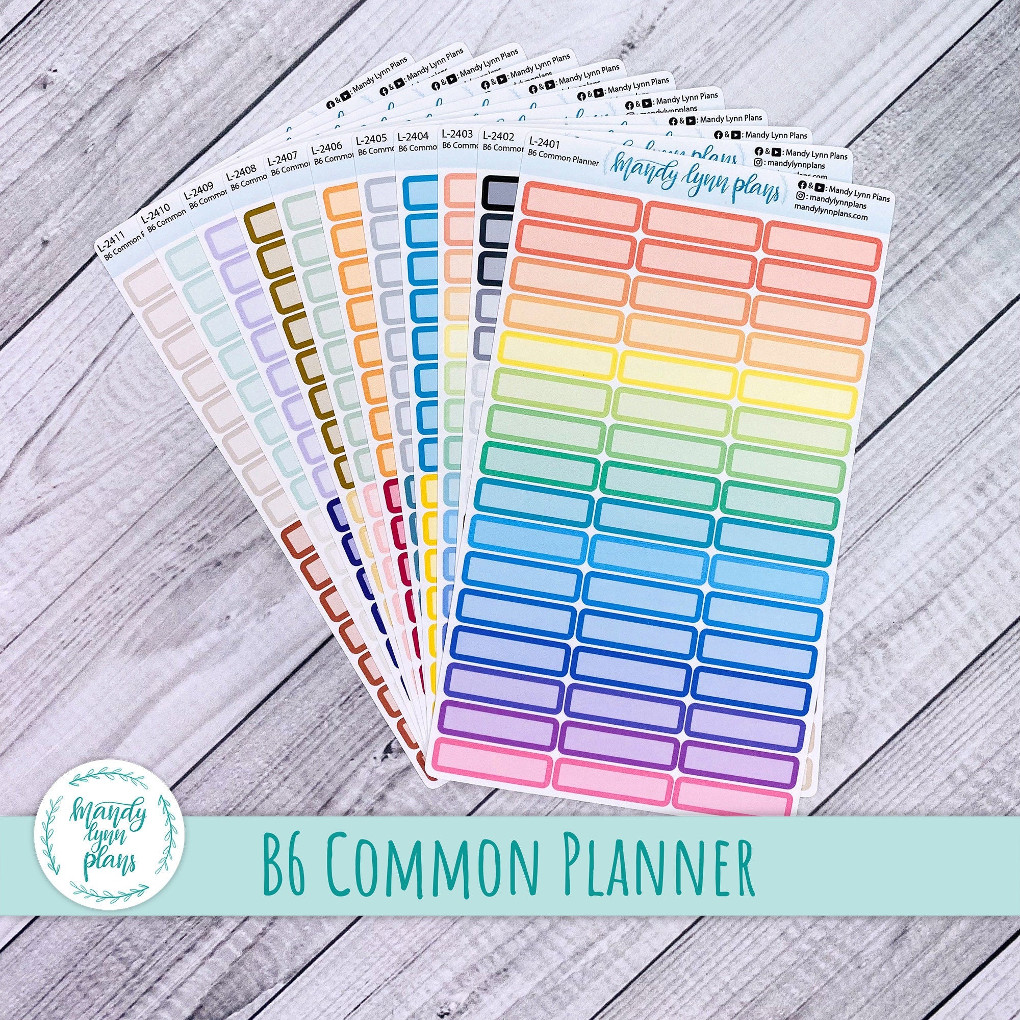 B6 (& A5 Slim) Common Planner || Skinny Labels – Mandy Lynn Plans