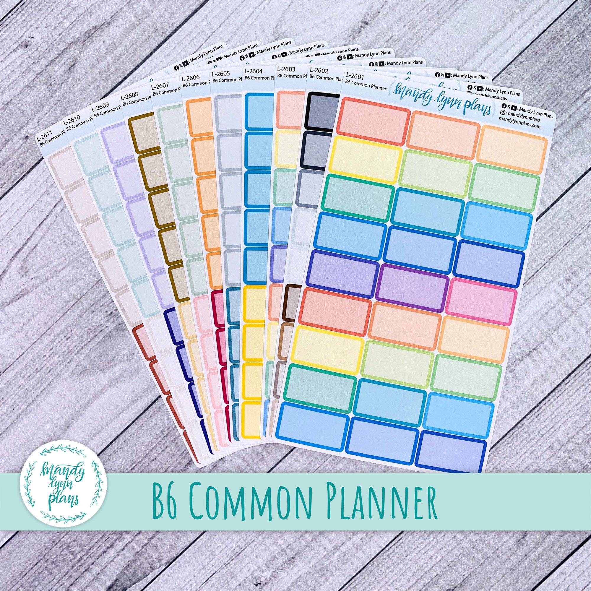 B6 Common Planner || Large Labels – Mandy Lynn Plans