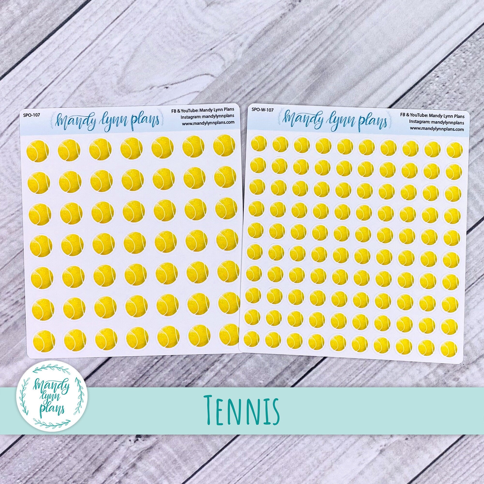 Tennis Ball Sports Stickers || 107 – Mandy Lynn Plans