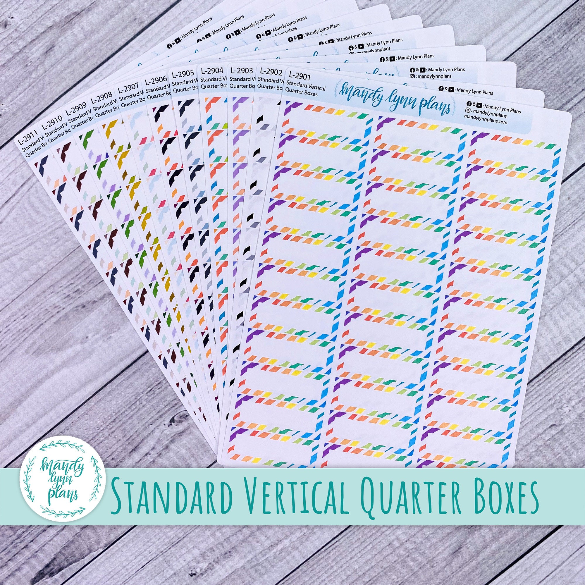 Standard Vertical || Stripe Pattern Quarter Box Labels – Mandy Lynn Plans